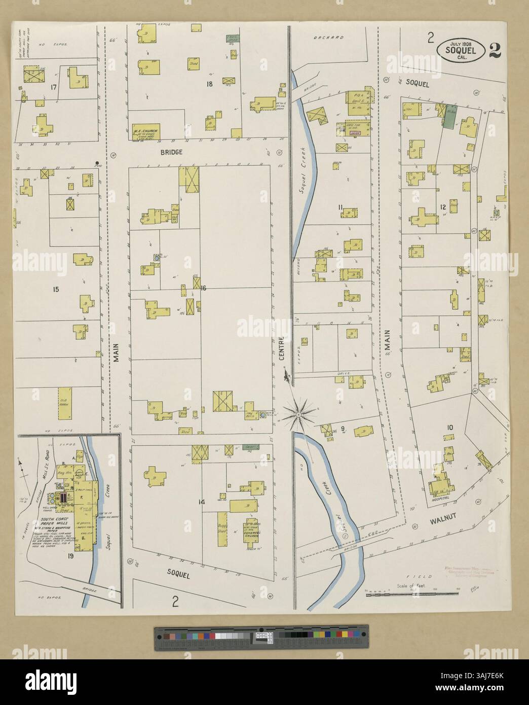 This Sanborn Fire Insurance Map from Soquel, California, created in ...