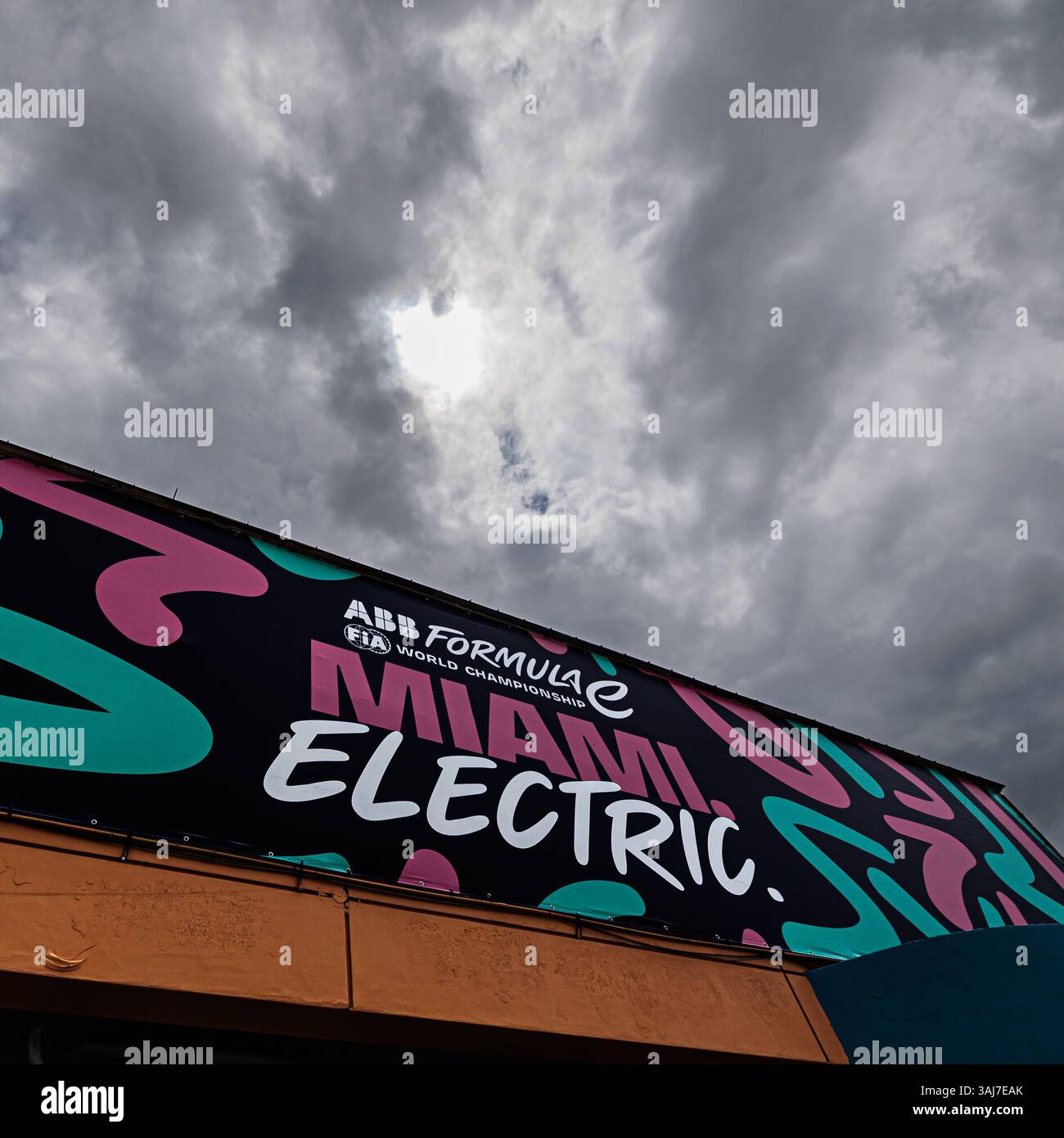 Homestead, Etats Unis. 10th Apr, 2025. illustration Miami Electric ...