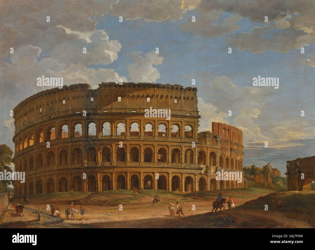 Giovanni Paolo Panini’s oil painting 'A View of the Colosseum and the ...