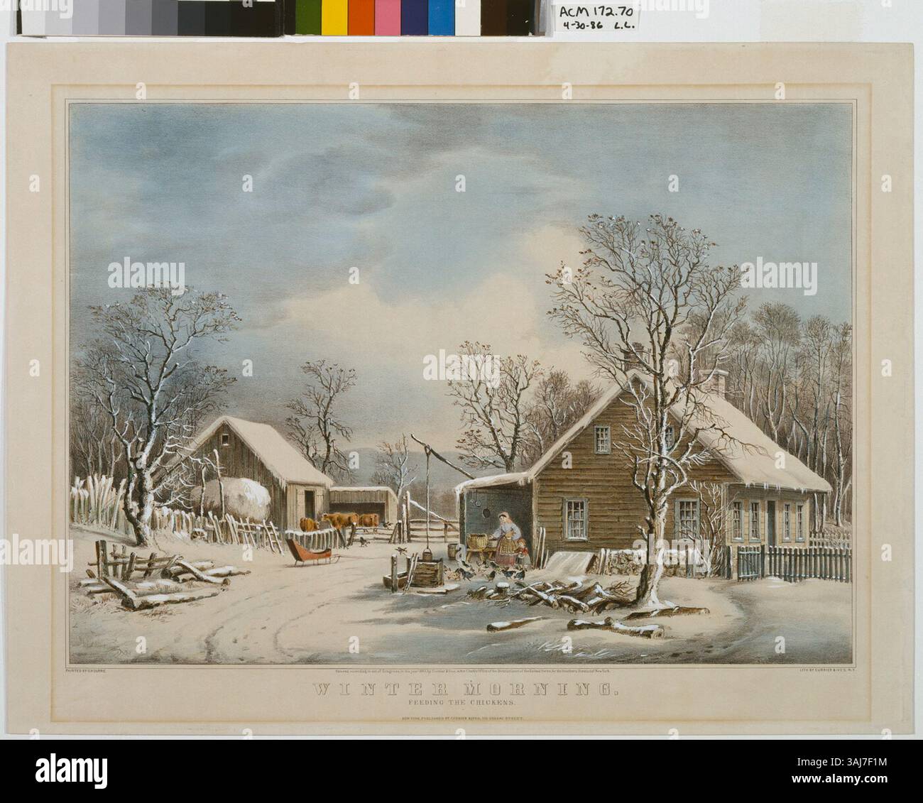 This 1863 lithograph by Currier and Ives, based on George Henry Durrie ...