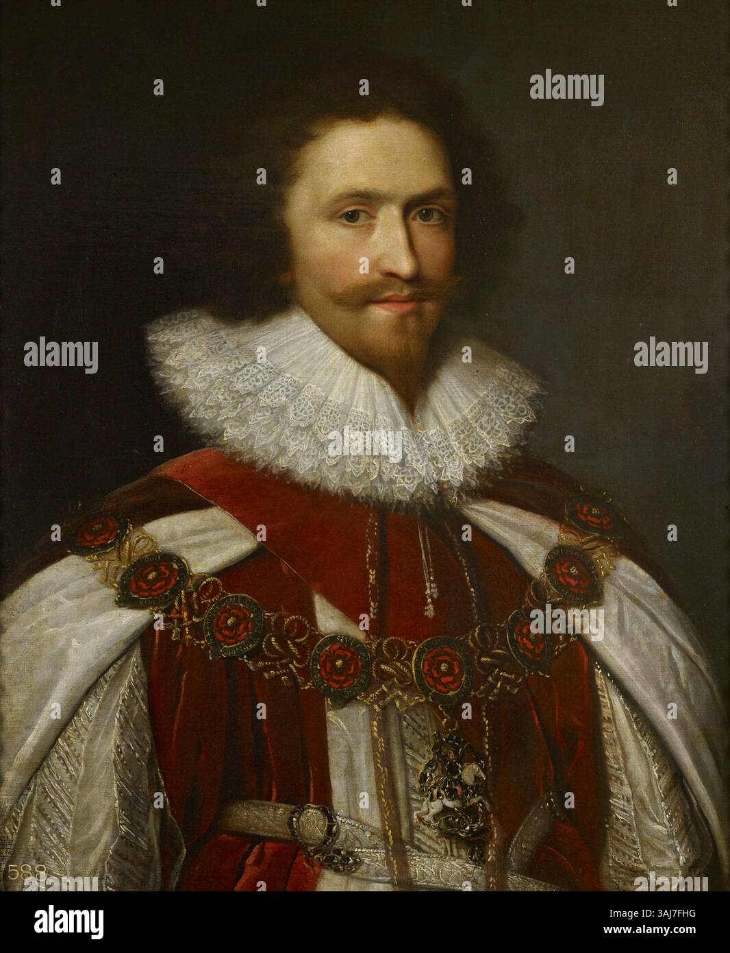 A portrait of George Villiers, the First Duke of Buckingham, painted ...