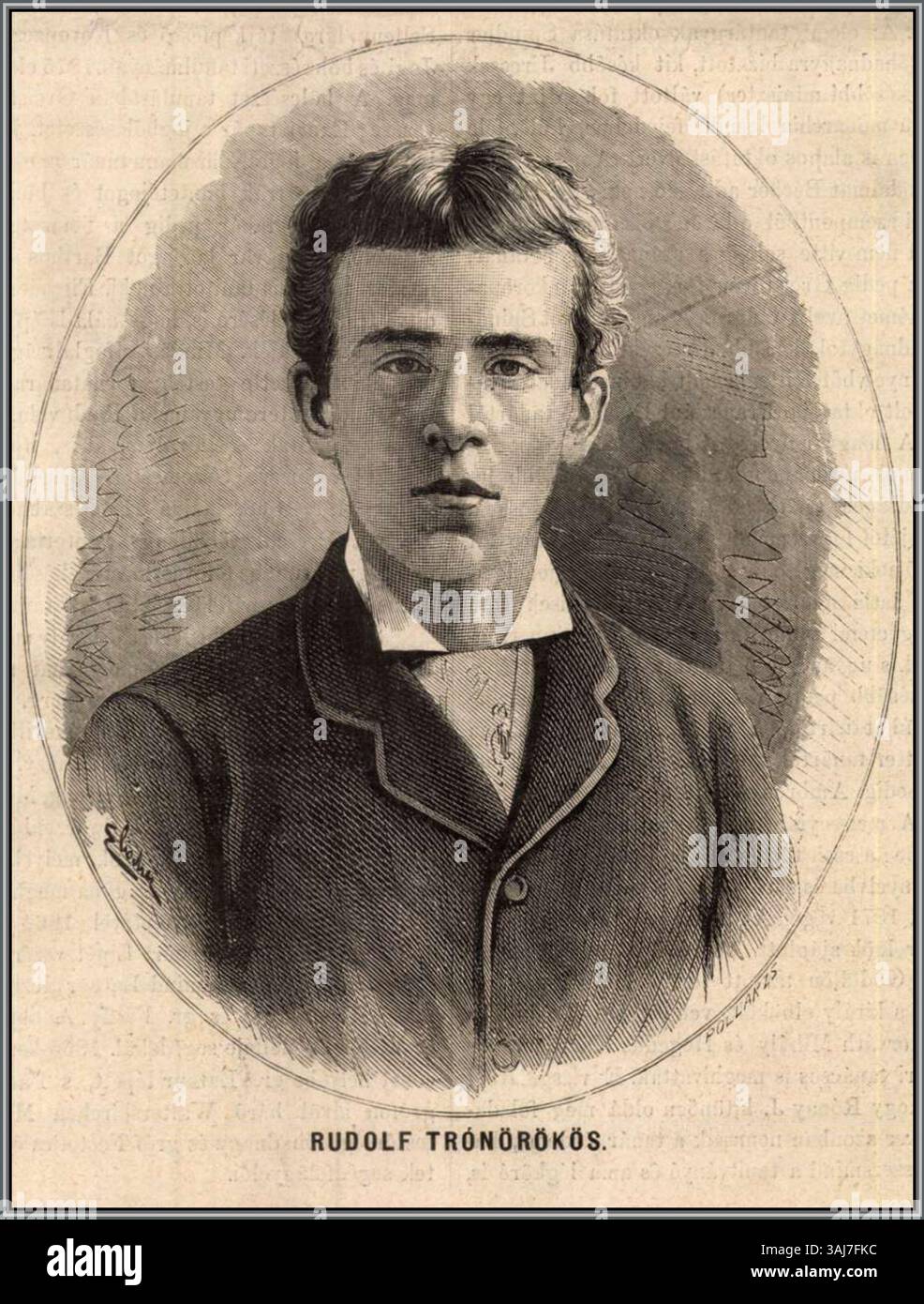 This image features Archduke Rudolf, heir to the Austro-Hungarian ...