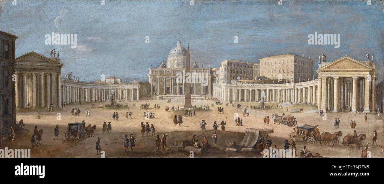 This 18th-century oil painting by Gaspar van Wittel captures a view of ...
