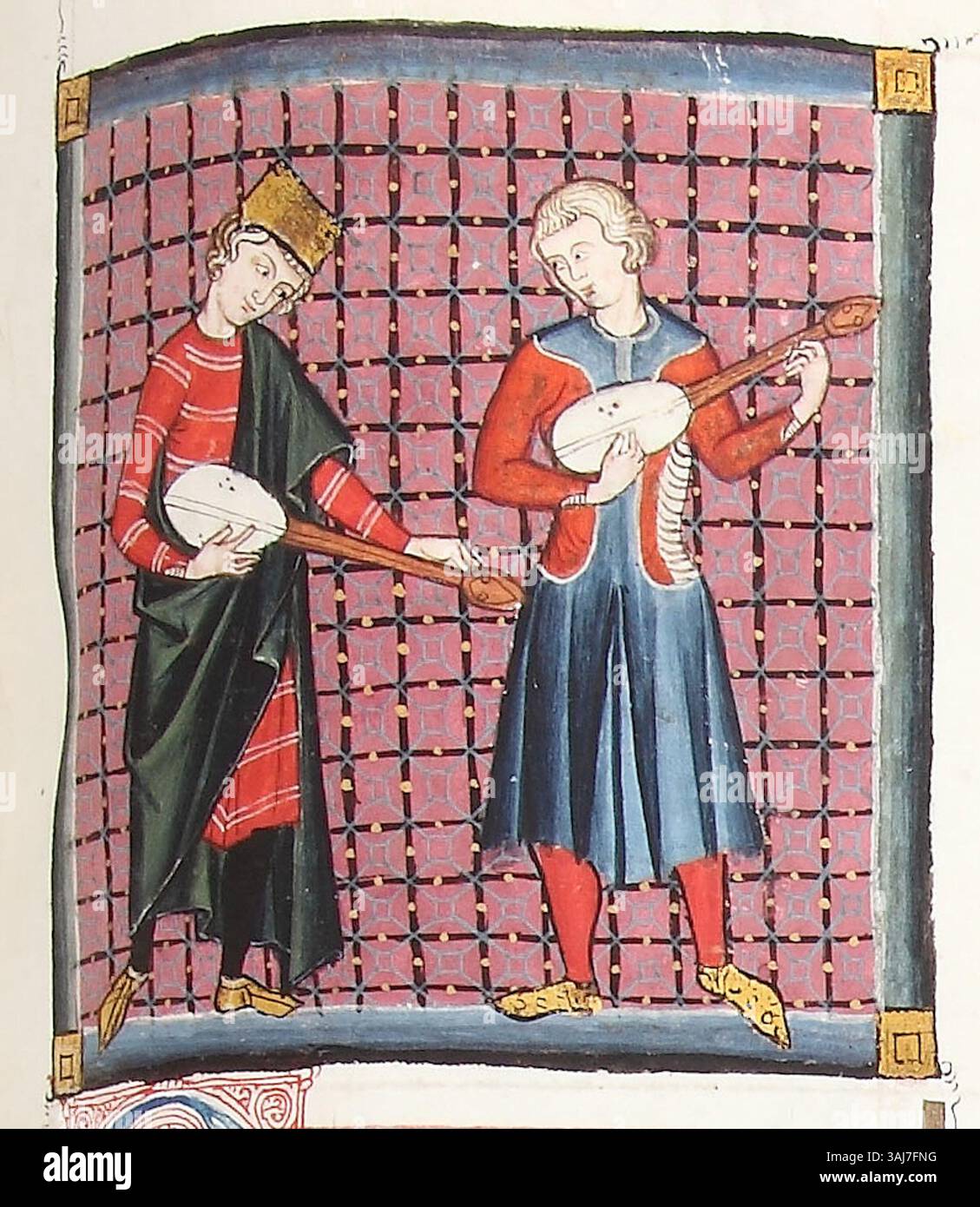 The 'Cantigas de Santa Maria' Musician's Codex illustrates two-string ...