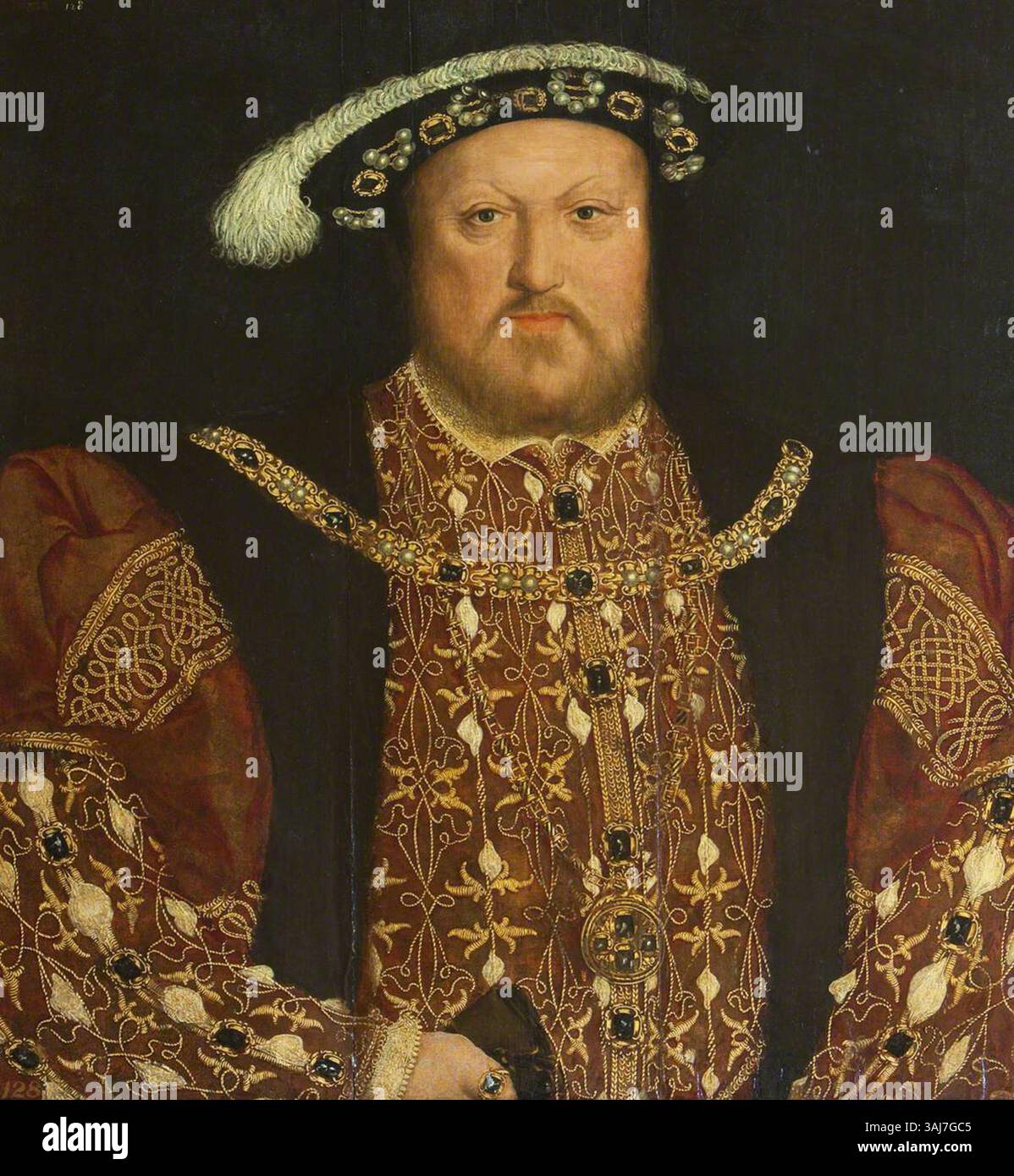 This posthumous portrait of King Henry VIII, after Hans Holbein the ...
