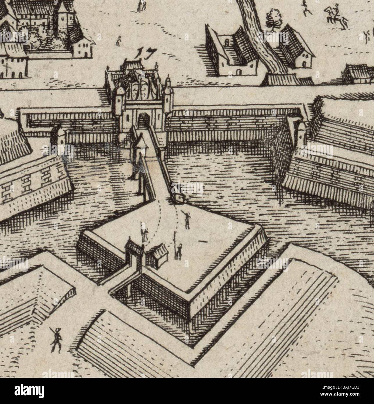 This 1611/1650 map of Nancy, France, illustrates the city’s early ...