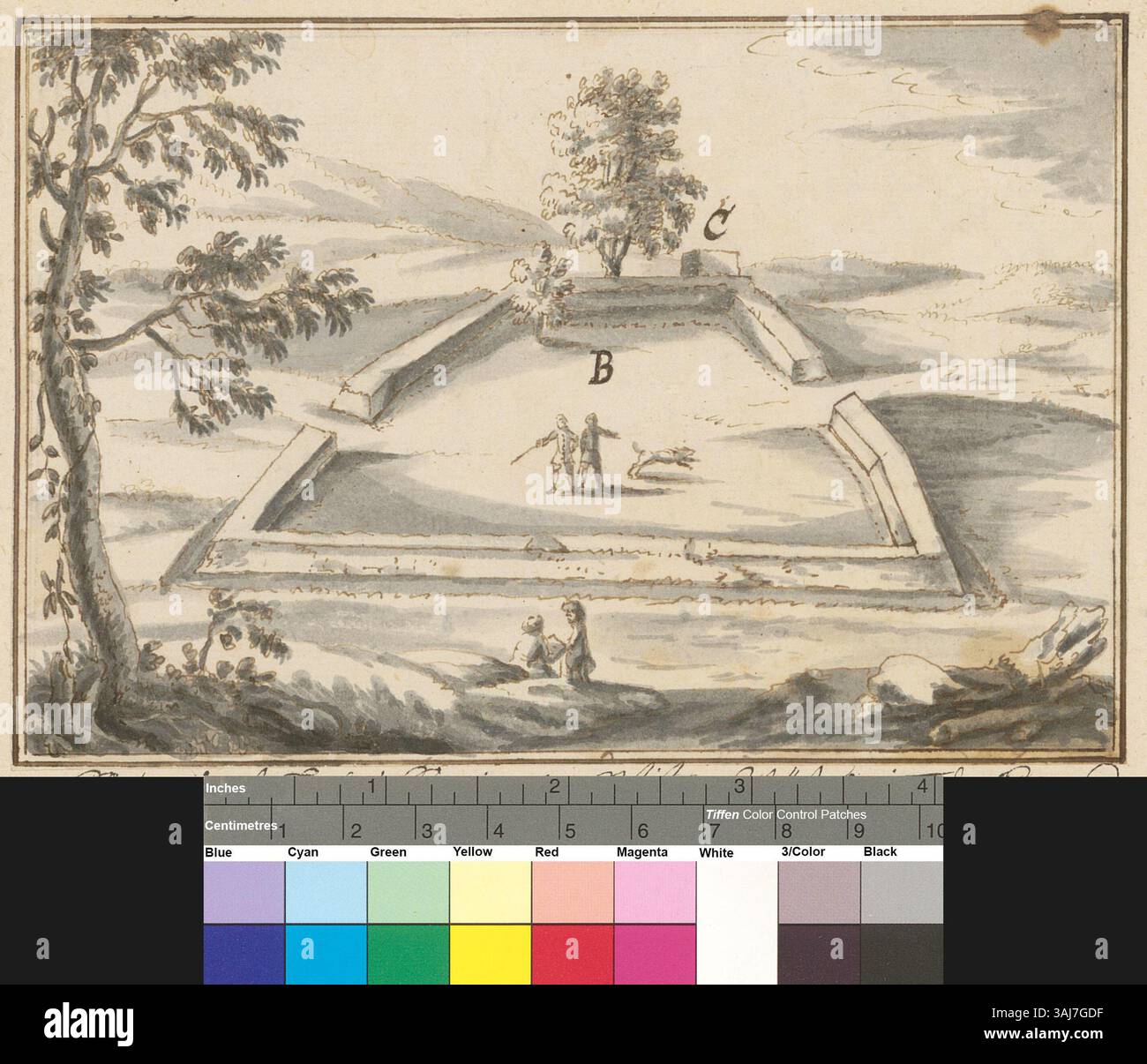 This drawing, created around 1712, depicts a scene from the Second ...