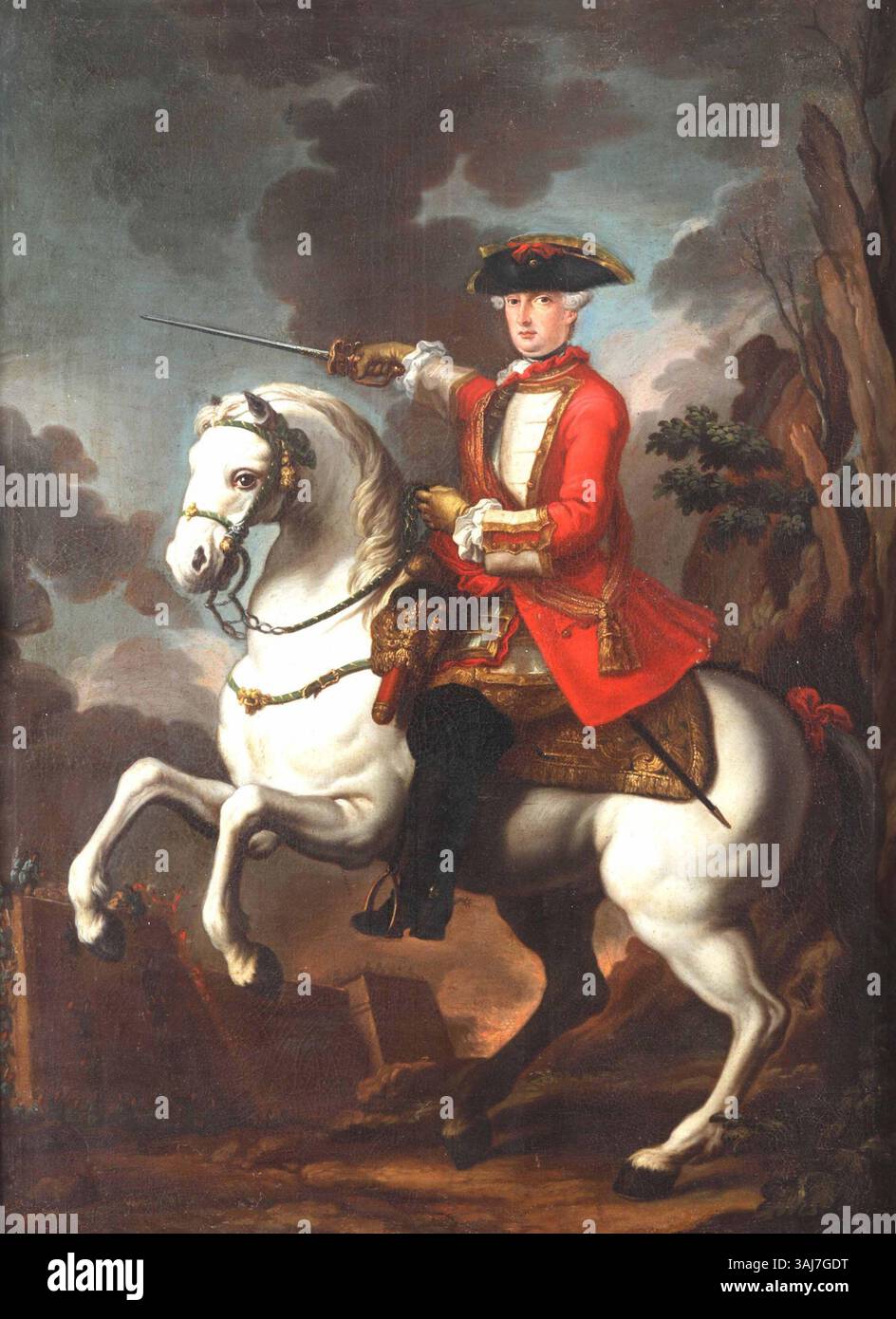 This 18th-century portrait depicts Carlo di Borbone, emphasizing the ...