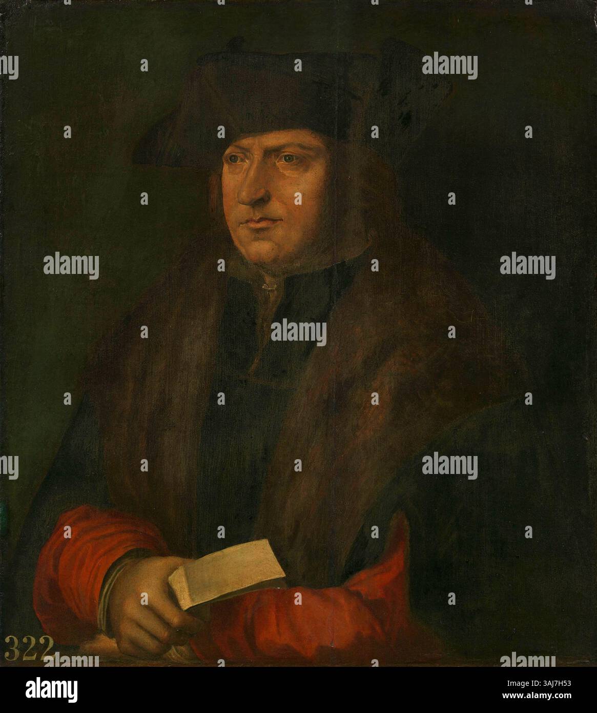 This 16th-century portrait, attributed to Albrecht Dürer, shows a man ...