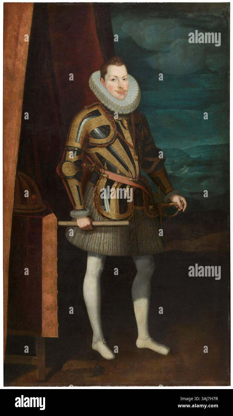 The portrait of Philip III of Spain, painted in 1606 by Juan Pantoja de ...