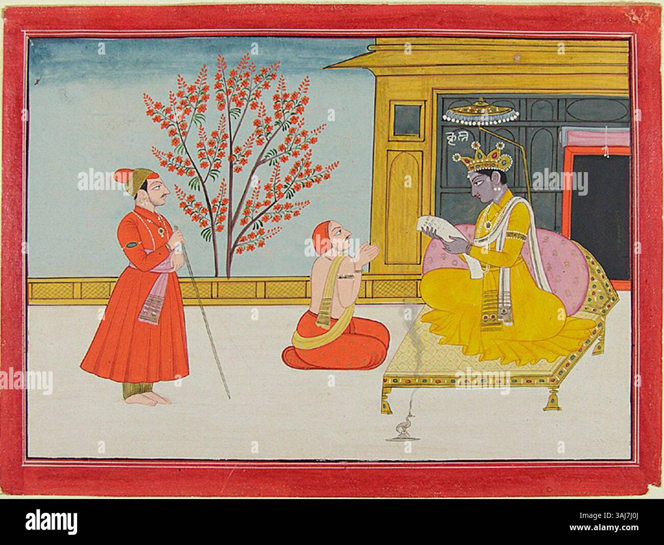 This painting from the Bhagavata Purana series, circa 1820, shows a ...