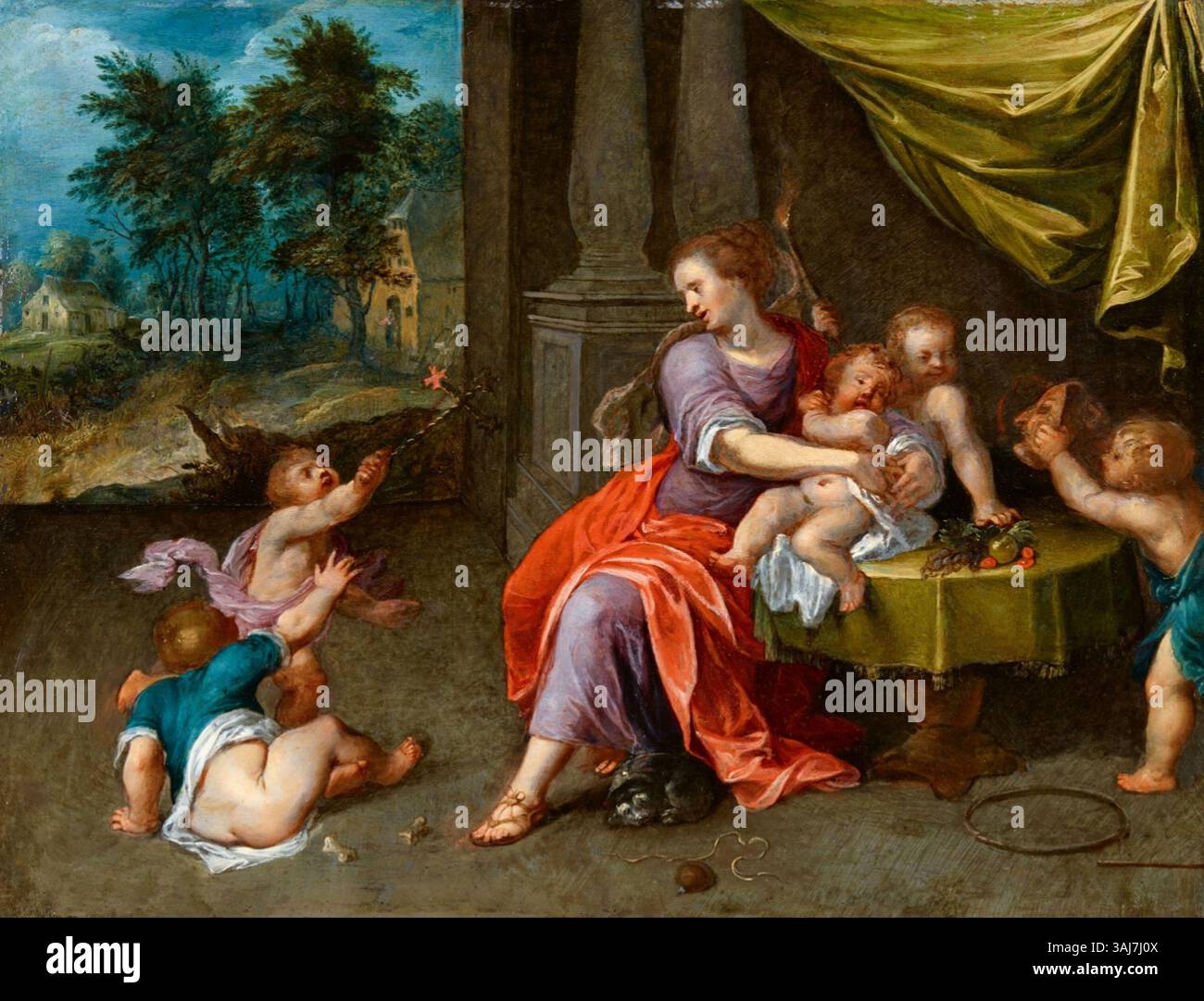 Adriaen van Stalbemt’s 'Allegory of Mercy', painted between 1604 and 1662, represents the ...