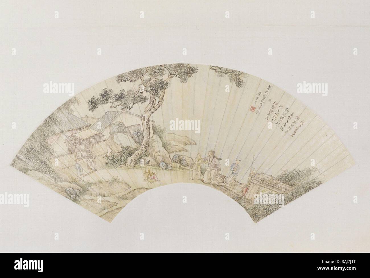 An ink and color painting by Jiao Bingzhen (1689–1726), created on ...