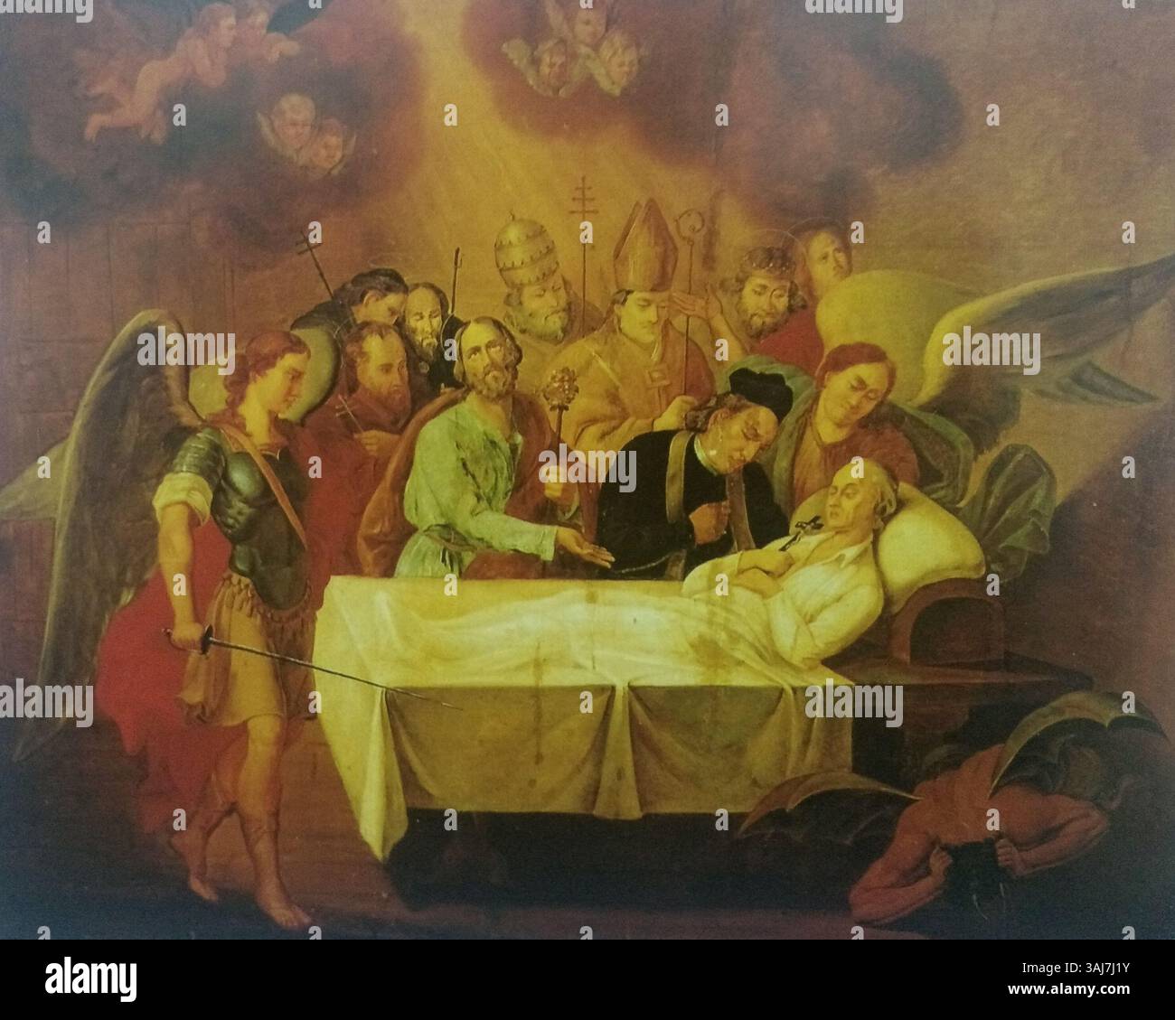 This 19th-century Brazilian oil painting, 'The Death of the Righteous ...