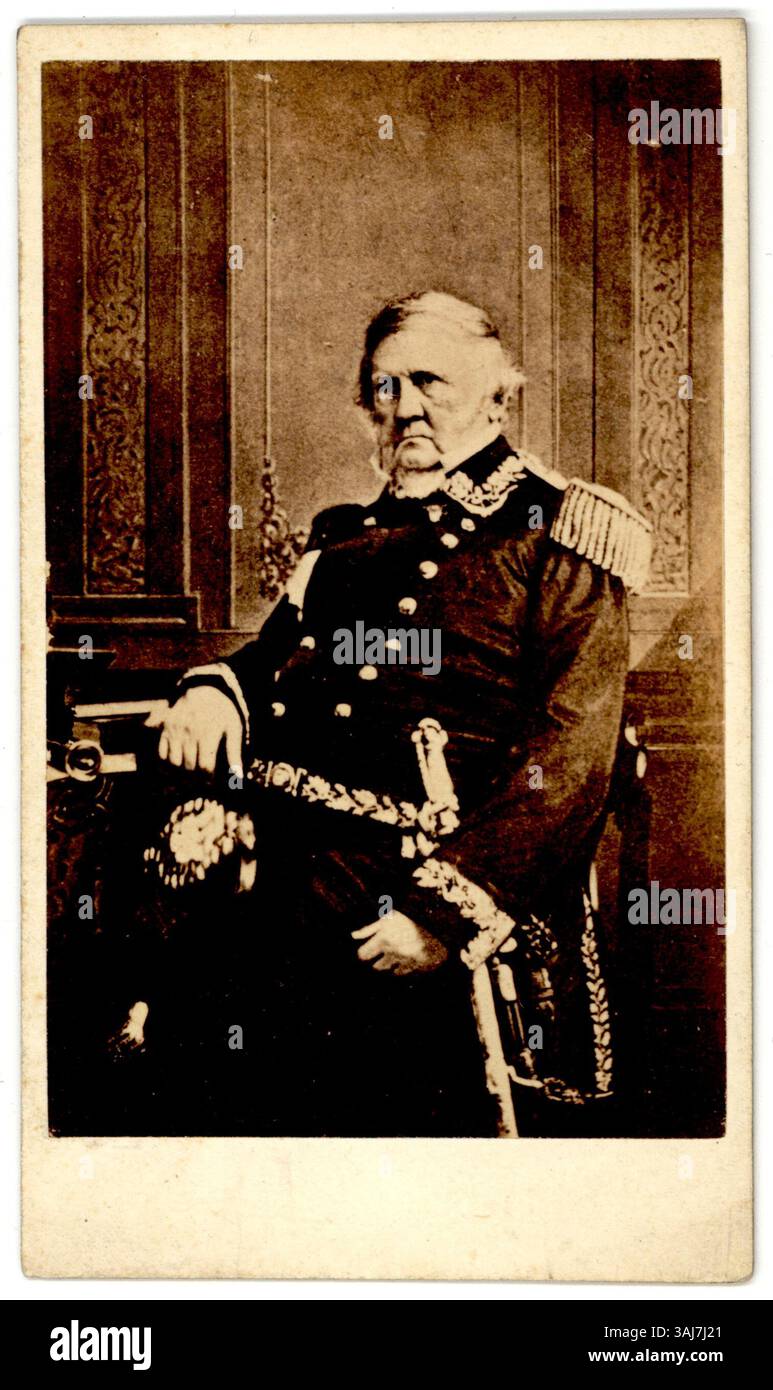 This carte de visite photograph, featuring General Winfield Scott, was ...