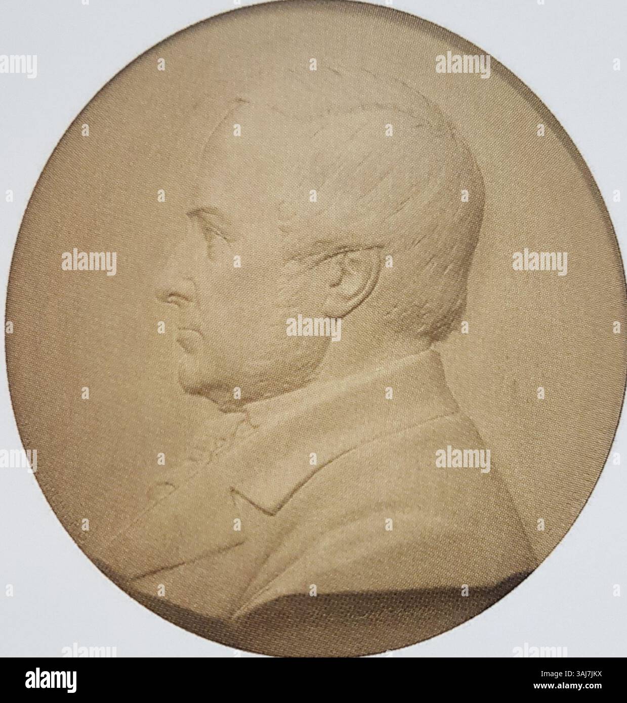 A plaster sculpture by Adolf Lindberg, featuring Johan Wahlberg ...