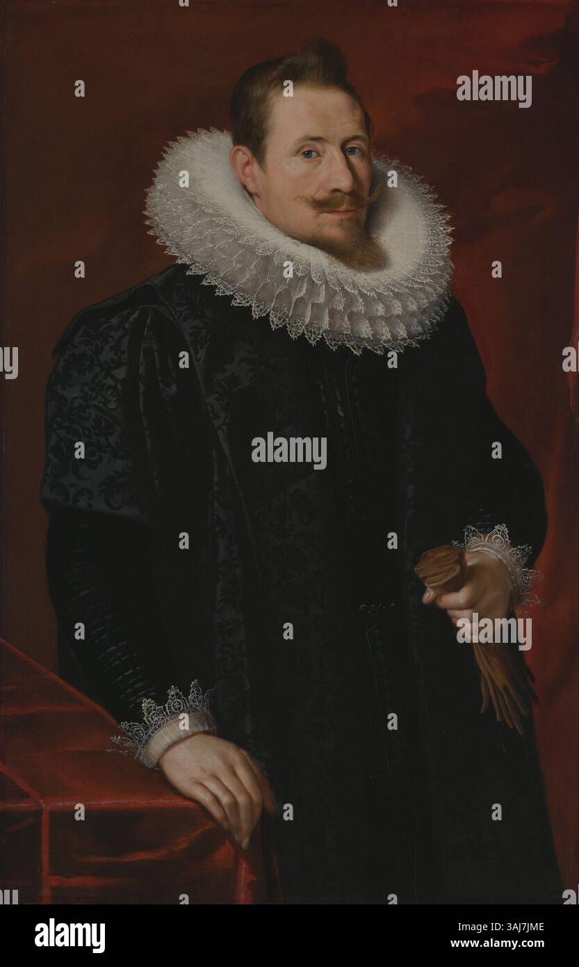 This portrait, created between 1600 and 1650, depicts a nobleman in ...