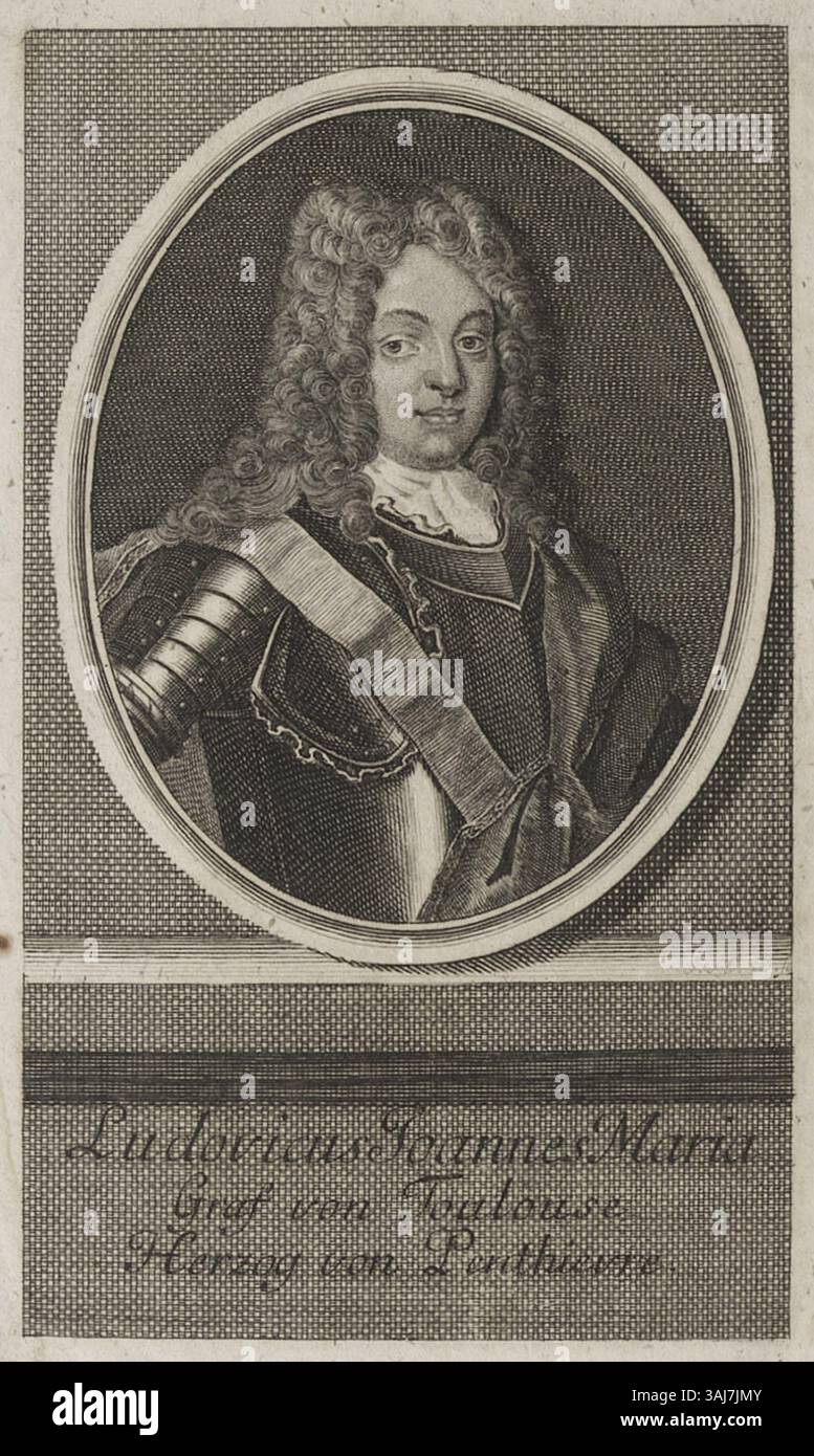 This engraving depicts Louis Jean Marie de Bourbon, Duke of Penthièvre ...