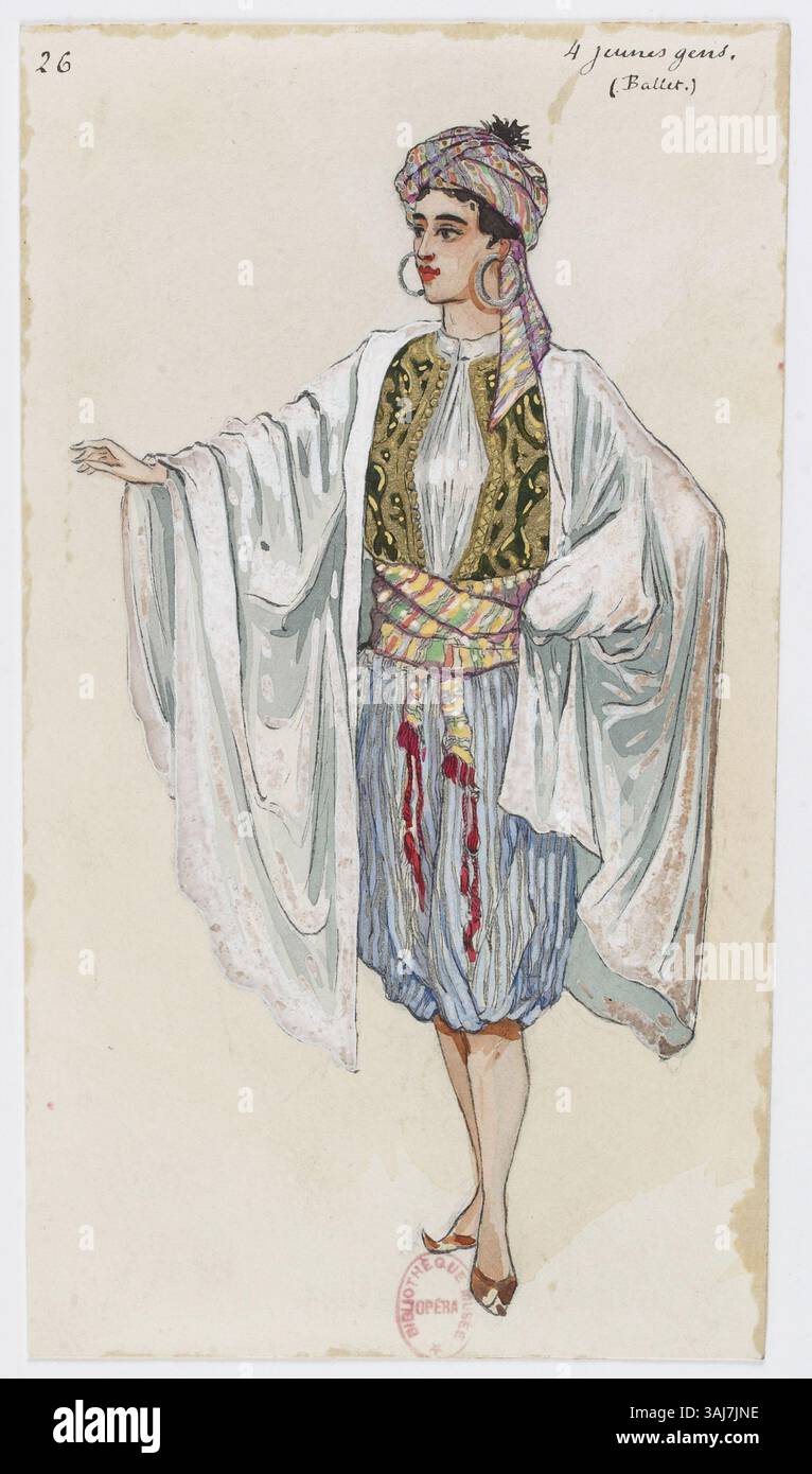 Ballet costume design by Charles Bianchini for La montagne noire ...