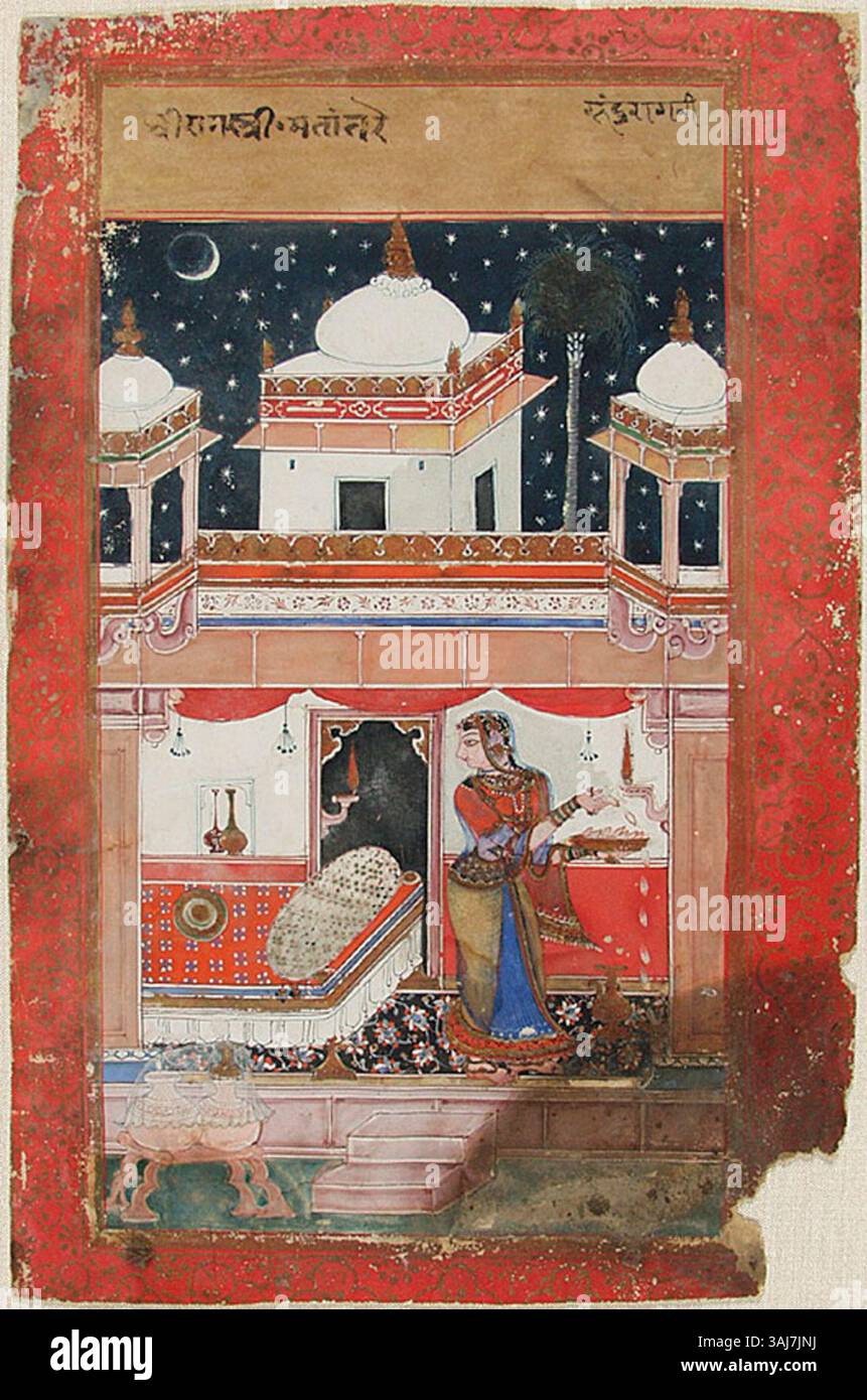 This painting, attributed to the Chunar Ragamala Series (or Gaund ...