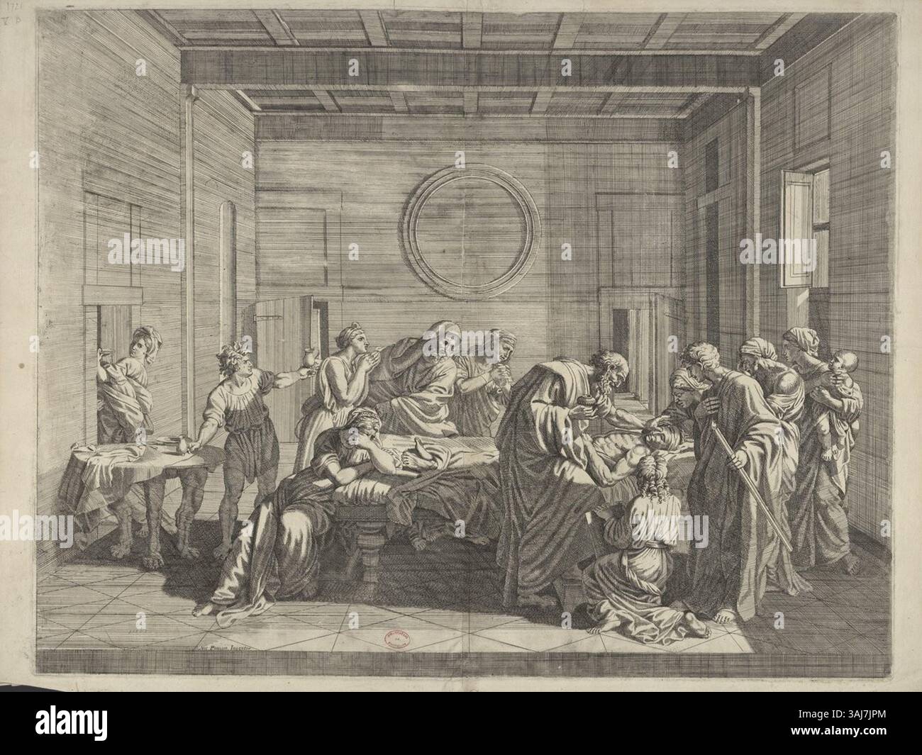 Jean Dughet's *Sacramentum Extremae Unctionis* from 1650 depicts the ...