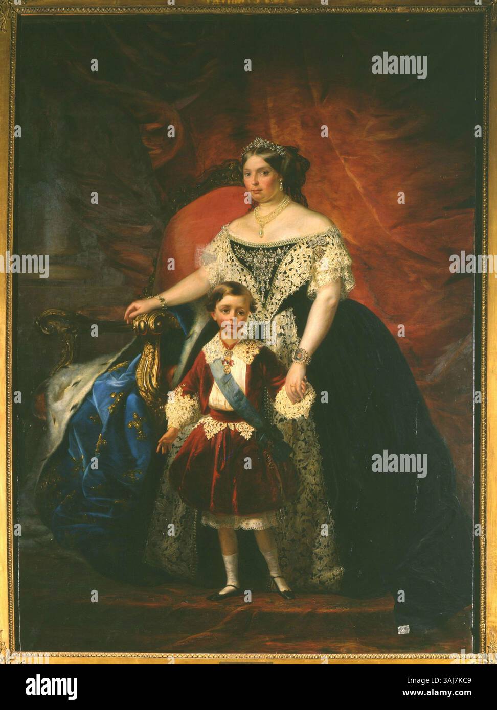 Louise Marie Thérèse d'Artois, Regent of Parma, with her son Robert I ...