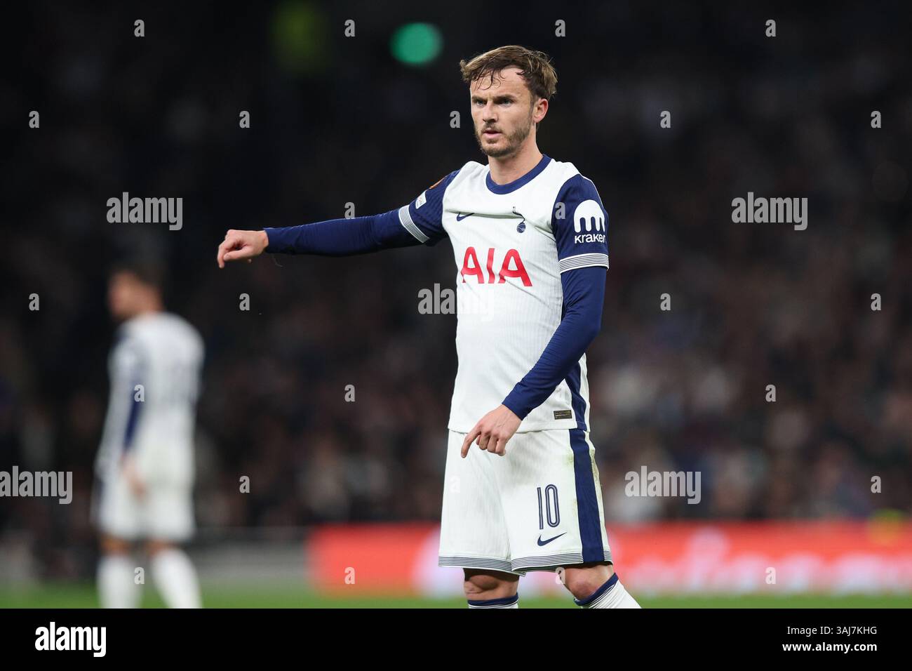 LONDON, UK - 10th Apr 2025: James Maddison of Tottenham Hotspur during ...