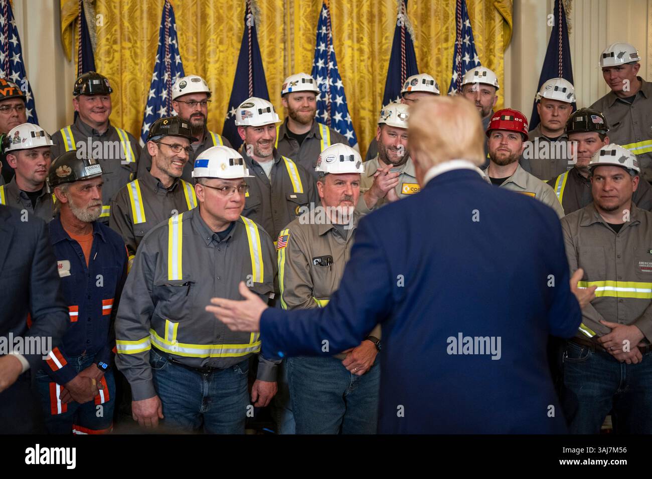 Donald trump coal miners hi-res stock photography and images - Alamy