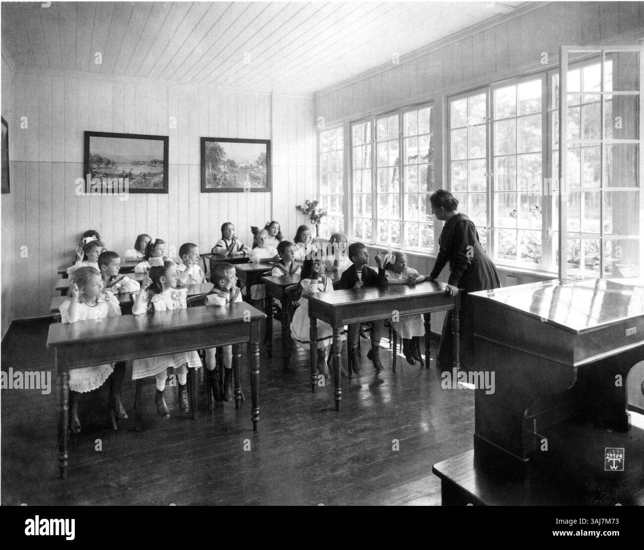 Forest school in germany Black and White Stock Photos & Images - Alamy