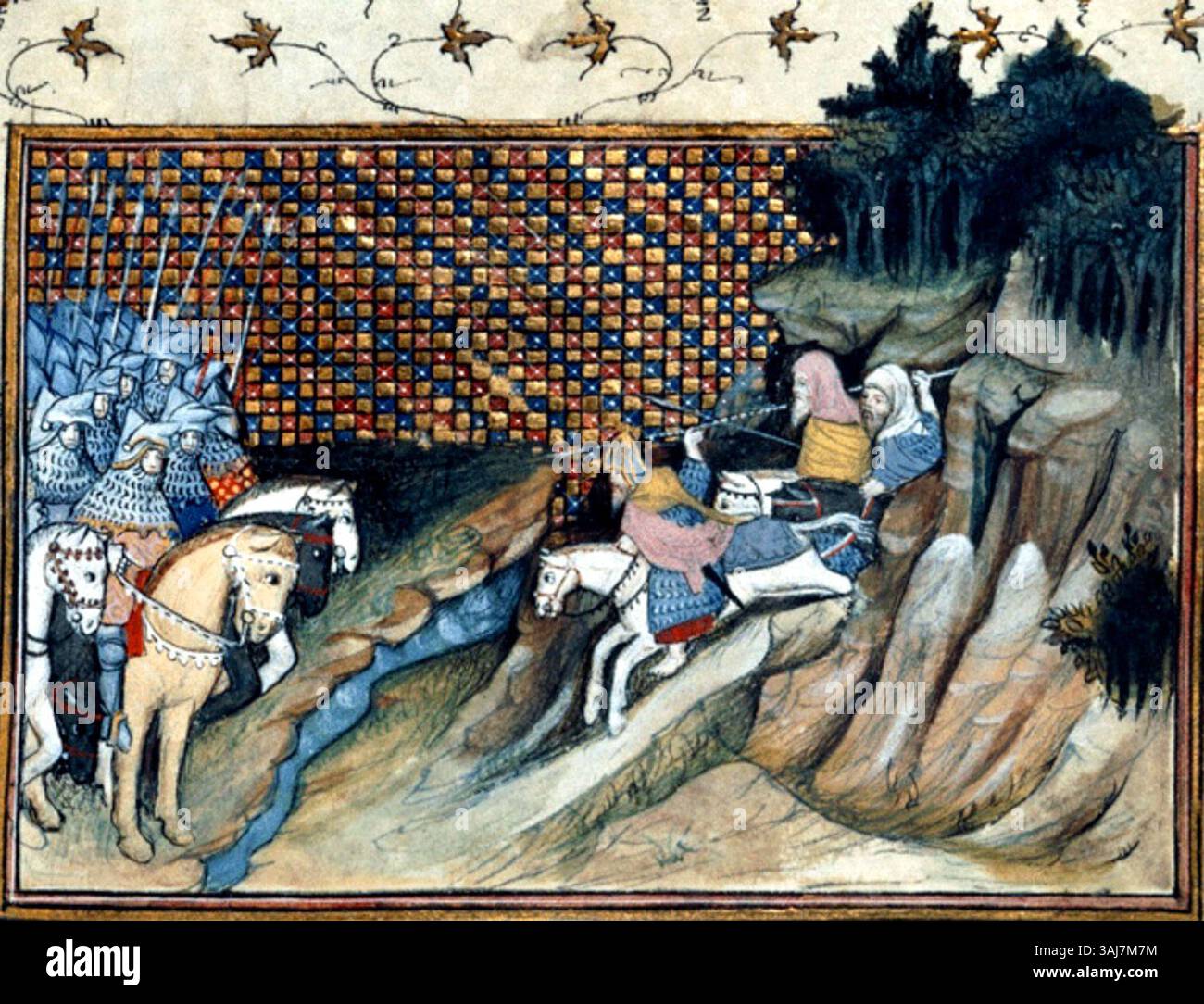 A 15th-century illustration from Jean Creton's 'Histoire du roy d ...