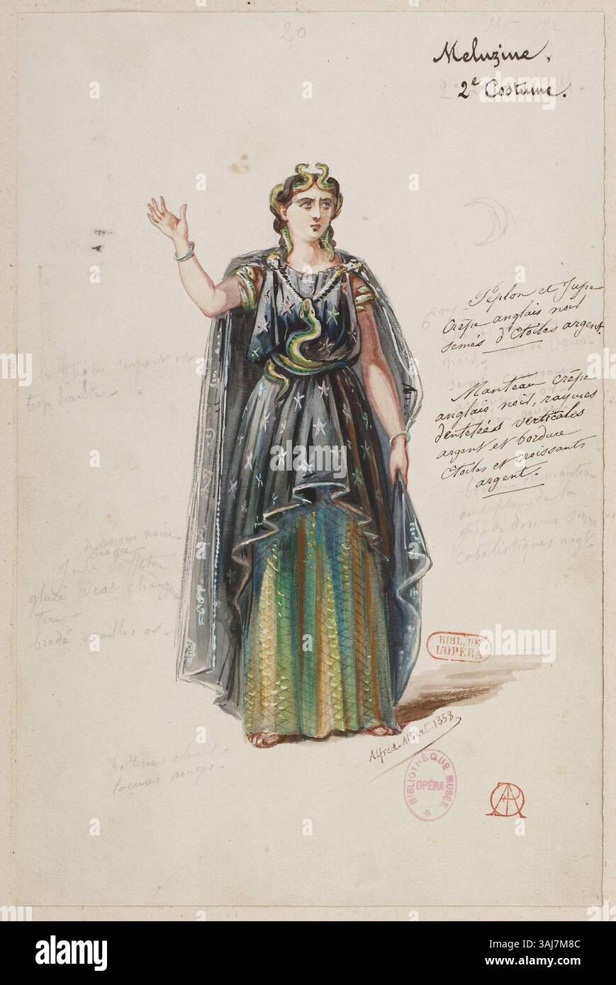 Alfred Albert’s costume design for Mélusine’s second costume in 'La ...
