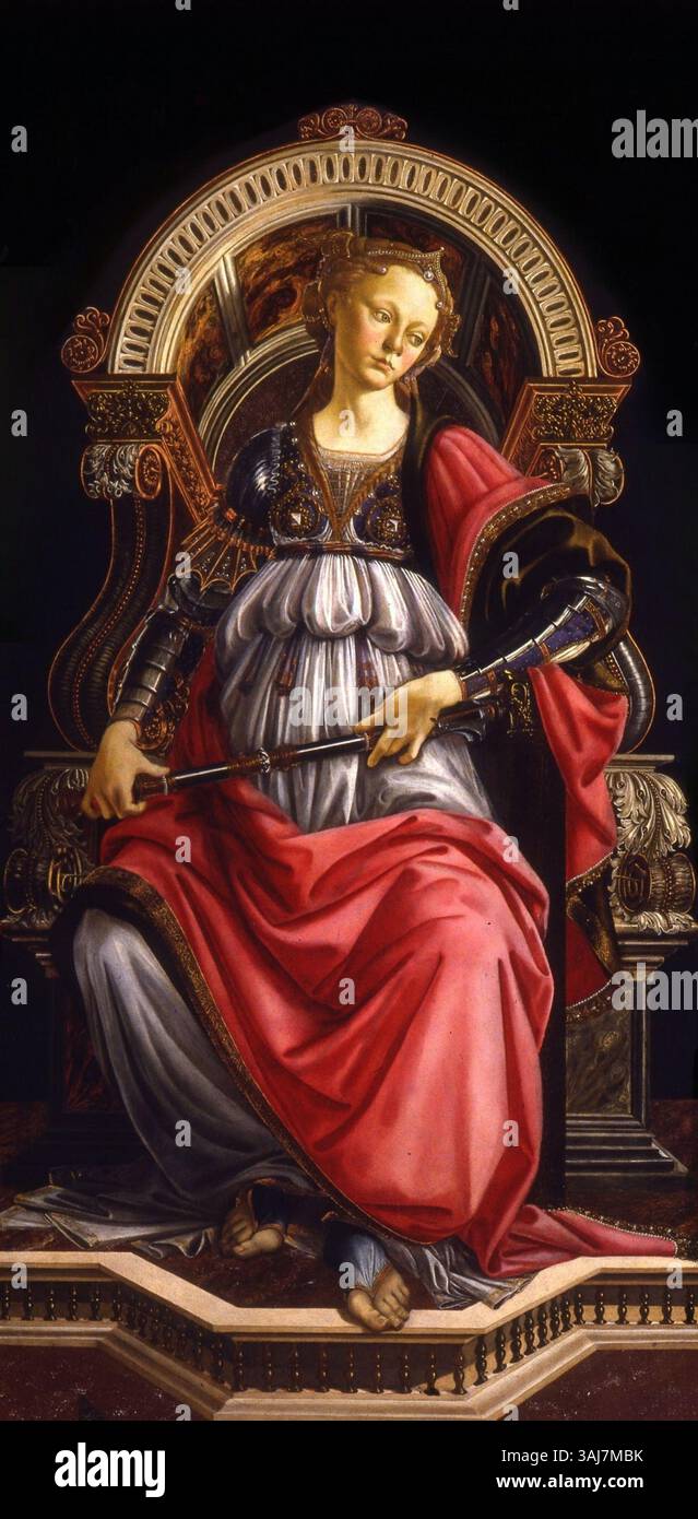 Fortitude by Sandro Botticelli, created before 1472, depicts the ...
