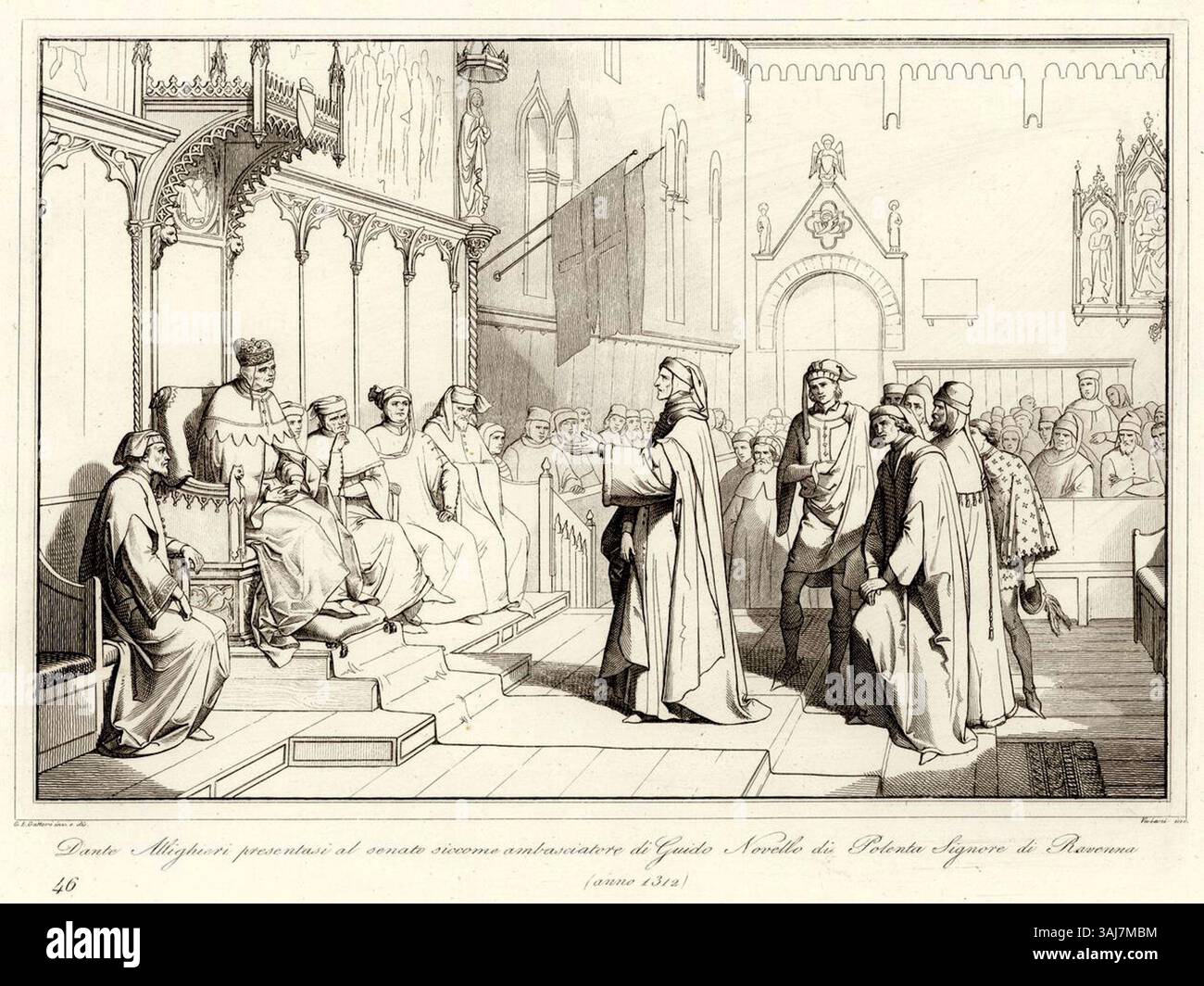 Dante Alighieri presents himself to the Venetian Senate in 1312 as an ...