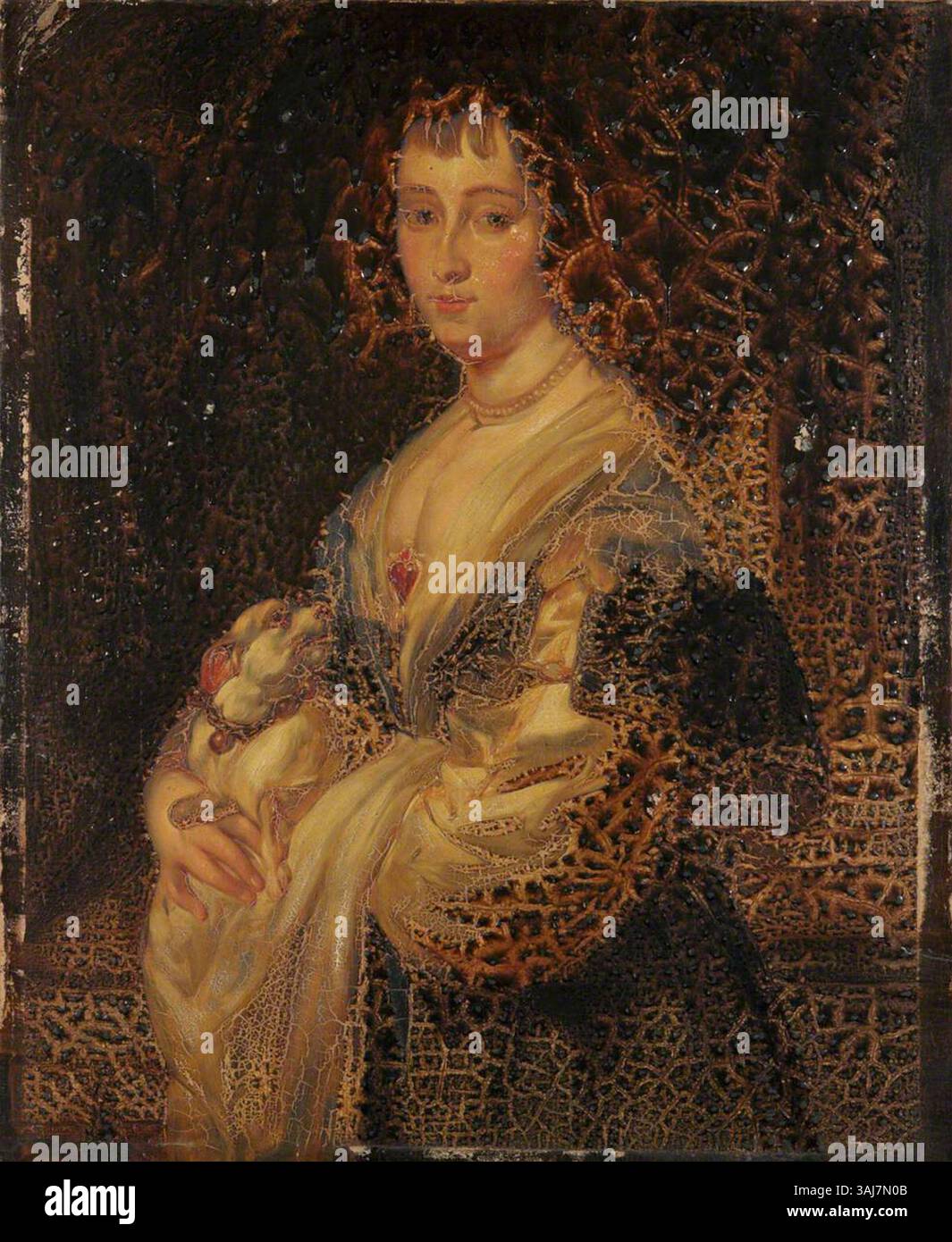 This portrait, created around 1700, depicts Elizabeth Weld, Lady ...