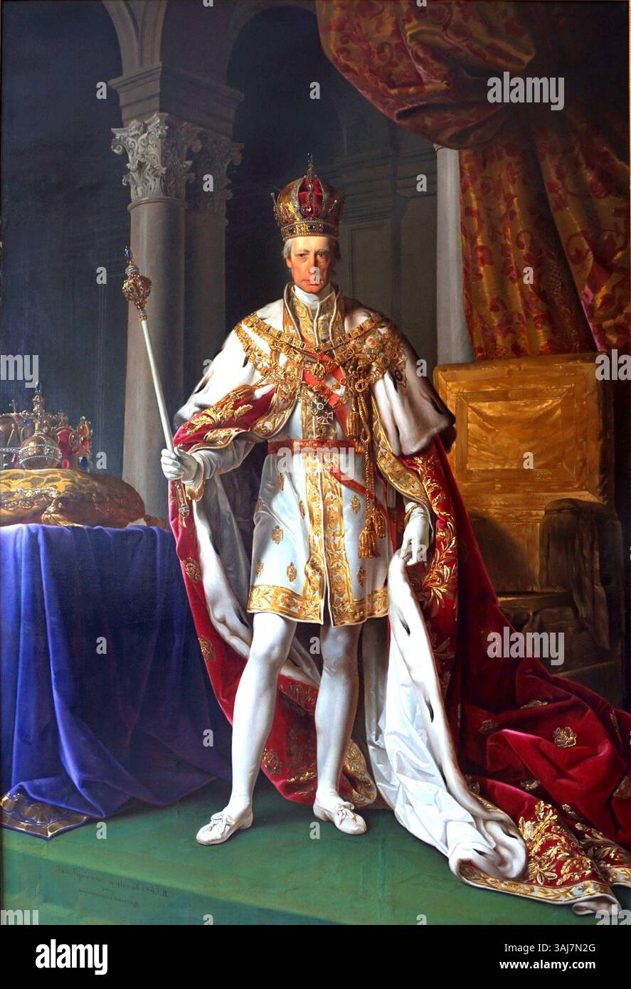 This 1843 oil painting by Jan Tysiewicz portrays Emperor Francis I of ...