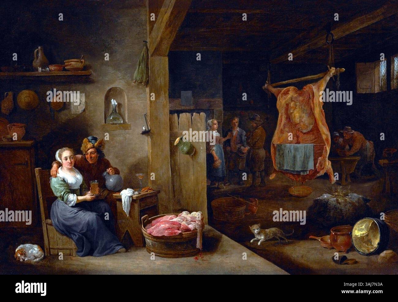 This Flemish painting by David Teniers the Younger, created in 1656 ...