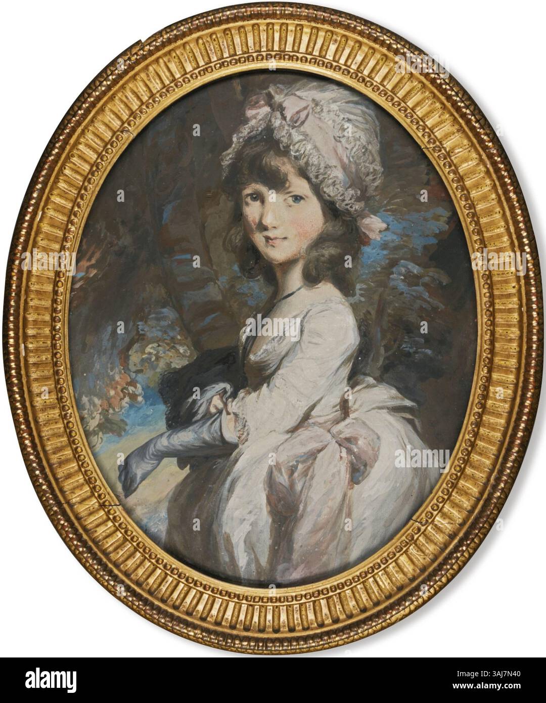 This 18th-century pastel portrait by Daniel Gardner depicts Caroline ...