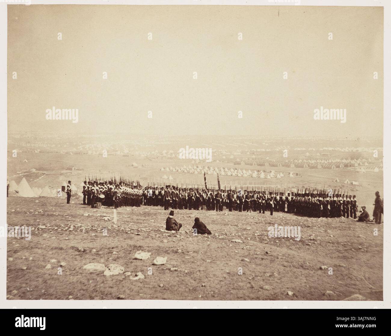 This 1855 photograph by Roger Fenton shows Colonel Shadforth and men ...