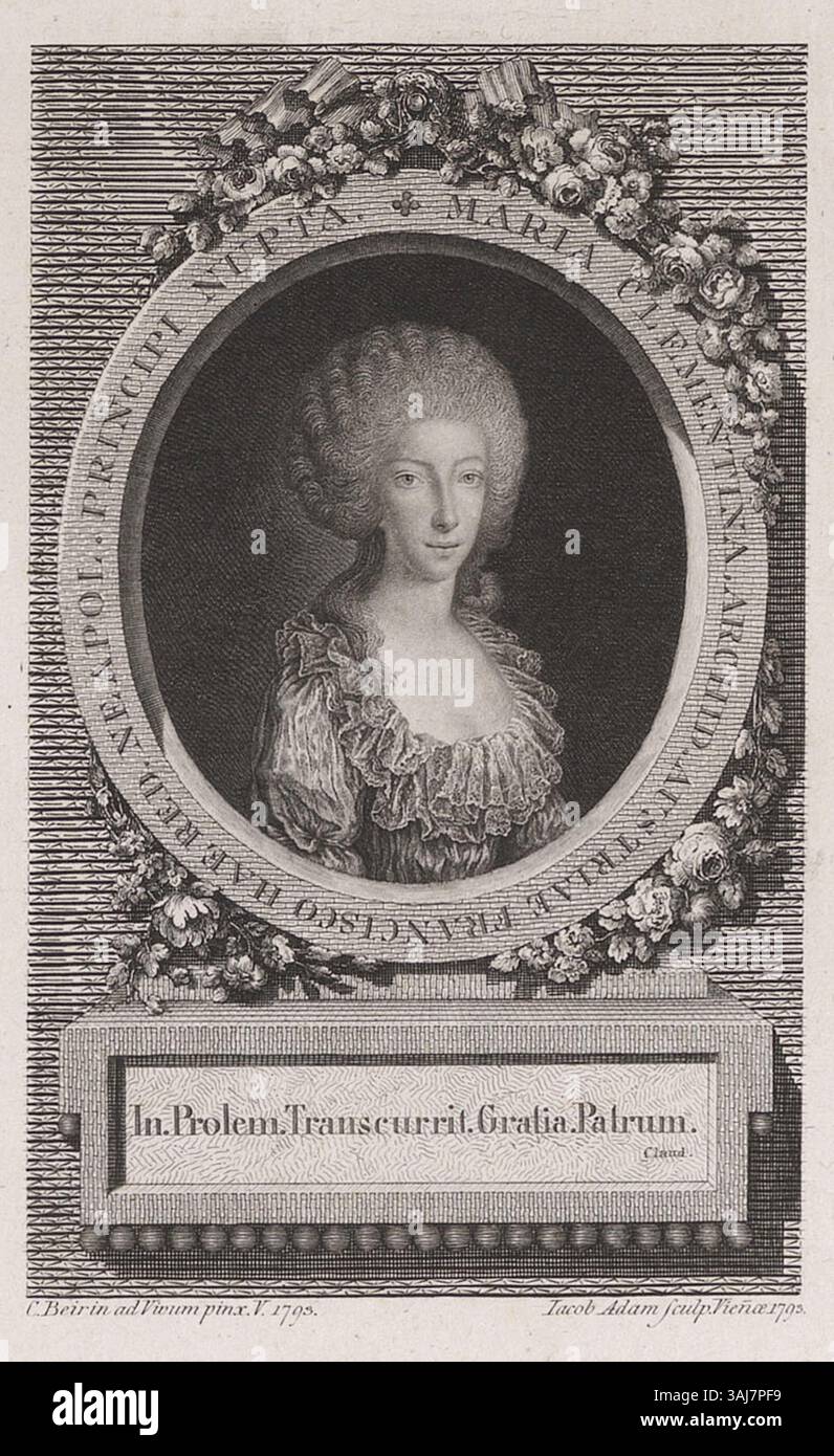 An engraving after Jacob Adam’s painting, this portrait of Maria ...