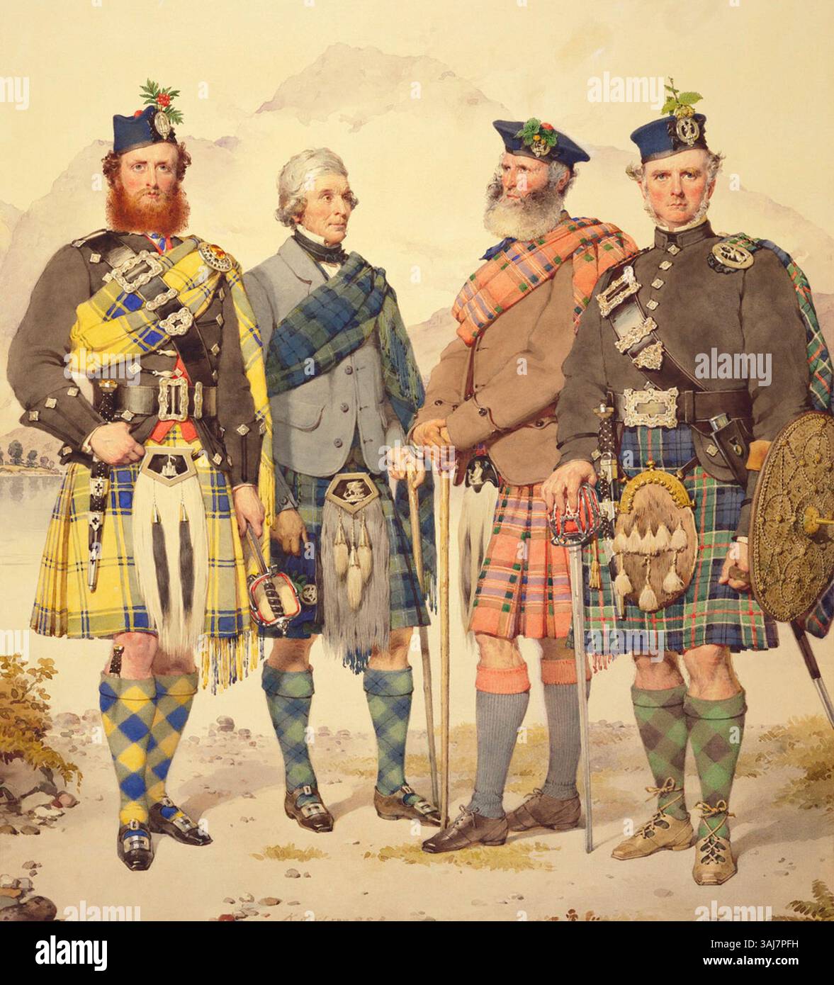 This portrait by Kenneth MacLeay, created in 1866, depicts four ...