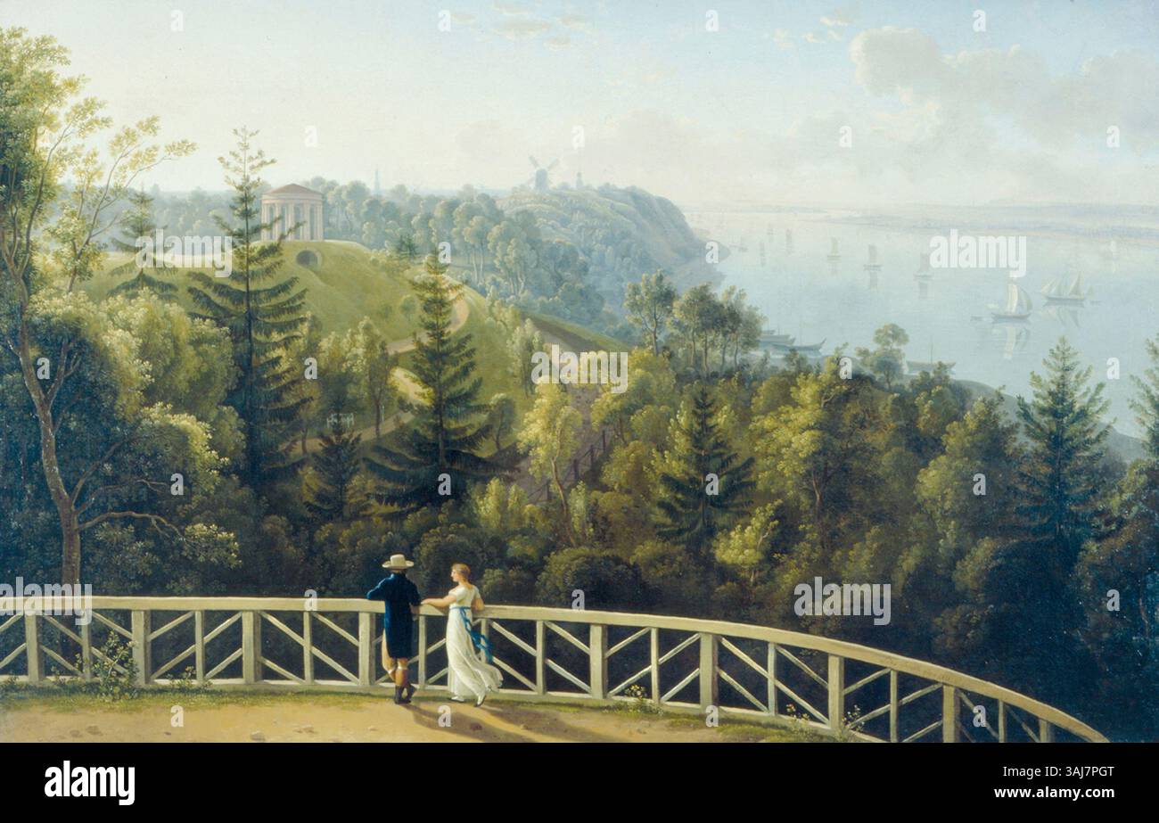 Ludwig Philipp Strack's 'View from Baurs Park to Hamburg' from 1811 ...
