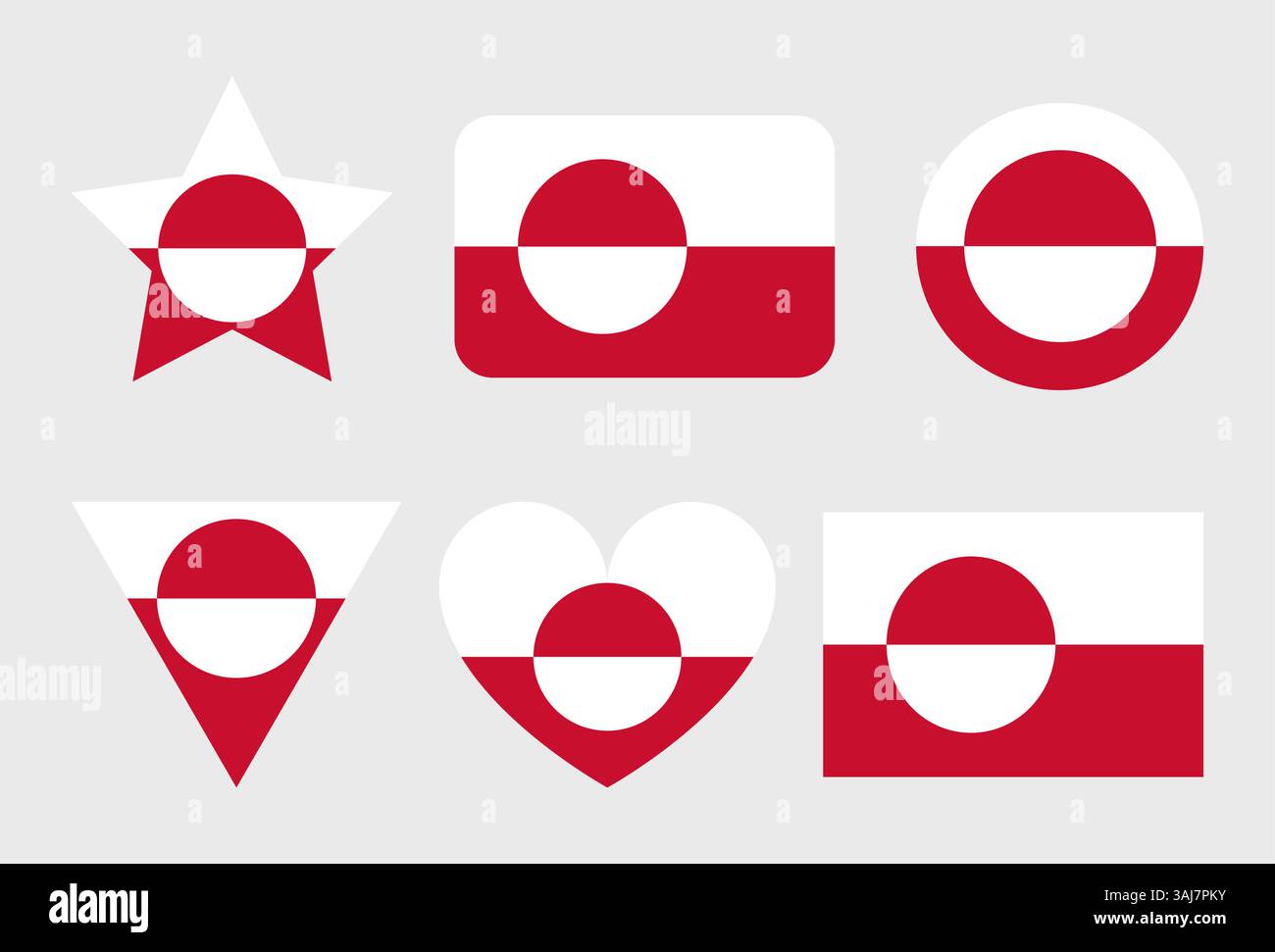 Greenland Flag icon. Official vector Greenland flag icons set in the ...