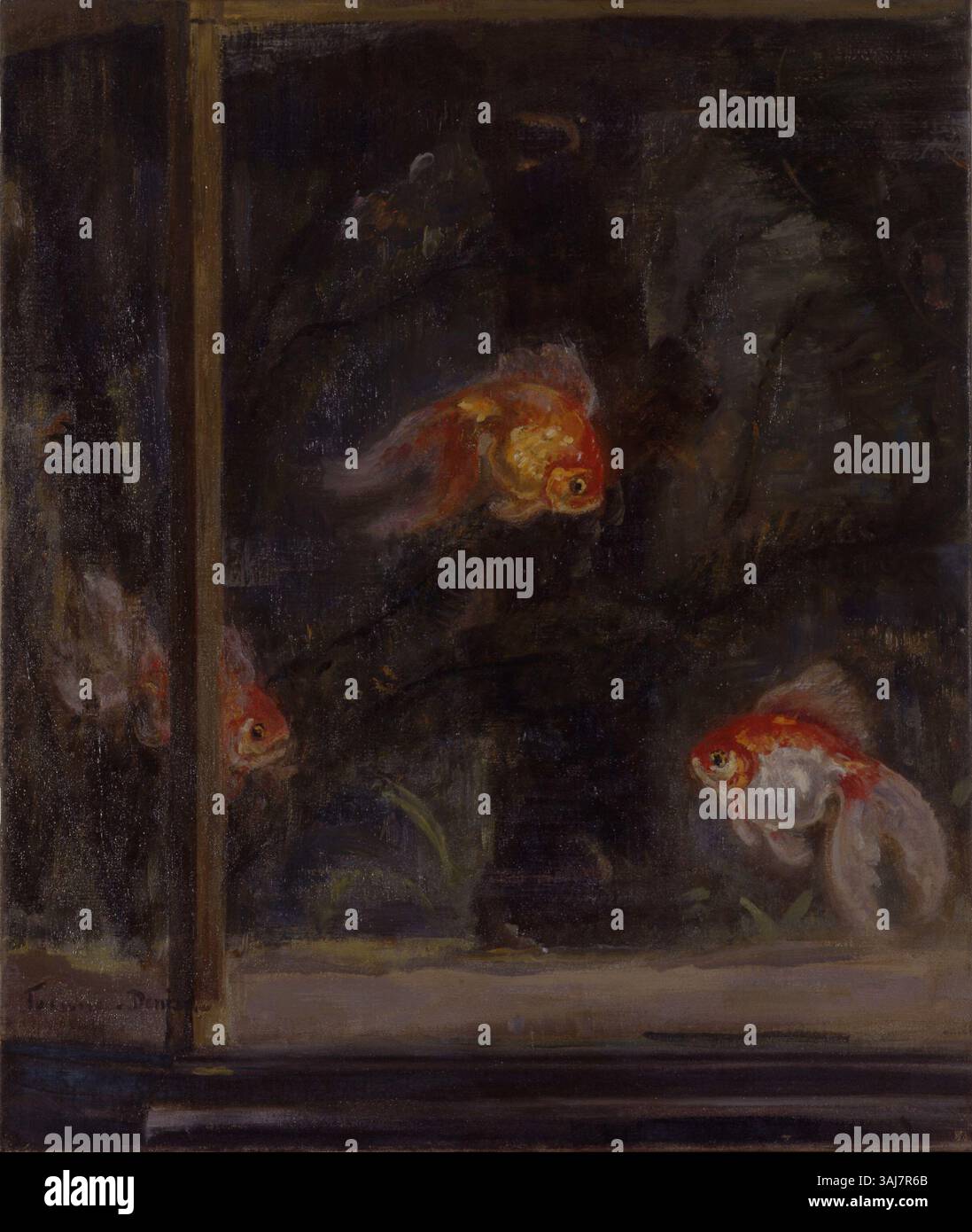 Poissons phosphorescents du Japon by Jeanne Denise is an oil painting ...