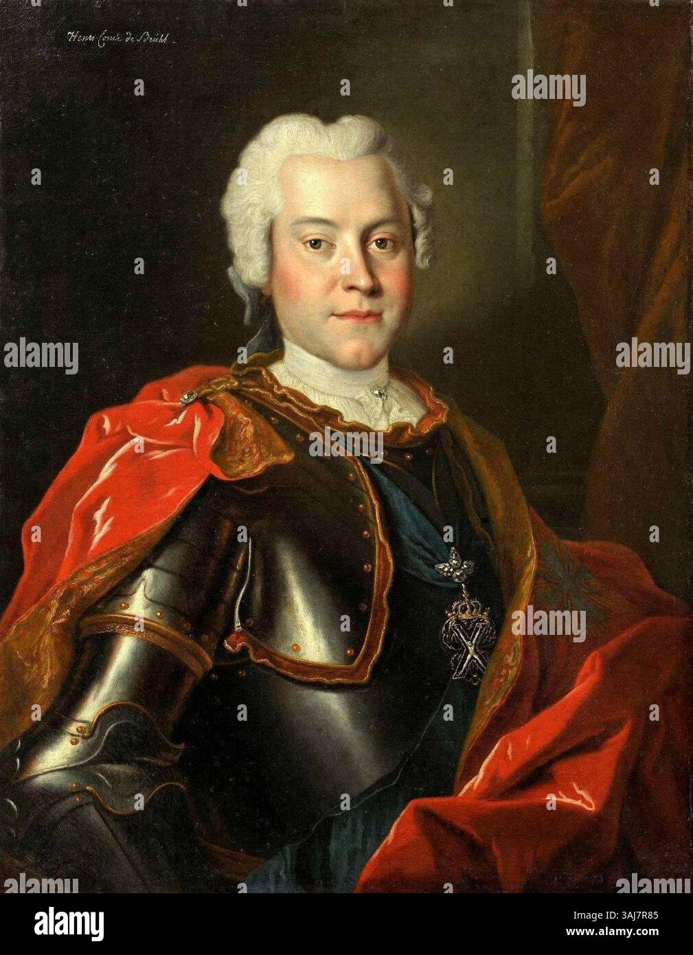 Louis de Silvestre's portrait of Heinrich von Brühl, painted after 1737 ...