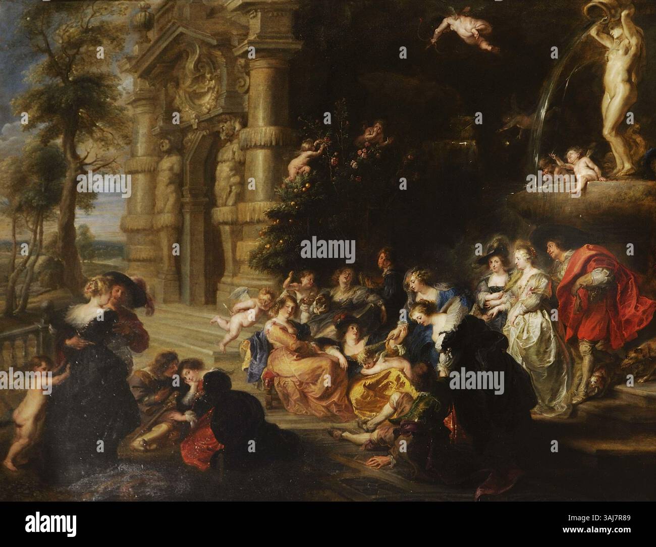 Peter Paul Rubens' 'The Garden of Love' (circa 1640) is a Baroque masterpiece that explores ...