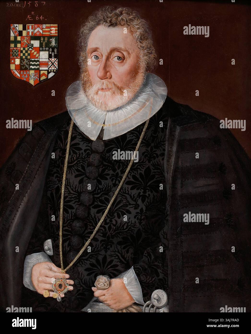 Portrait of Richard Wingfield (c. 1524-1591), painted by Robert Peake ...