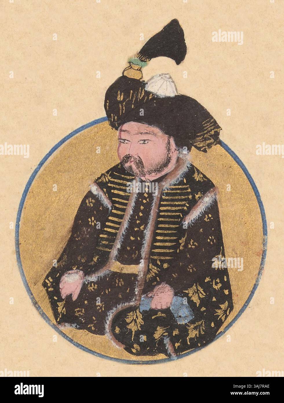 This portrait from the 'Zübdet-üt Tevarih' manuscript depicts Abu ...