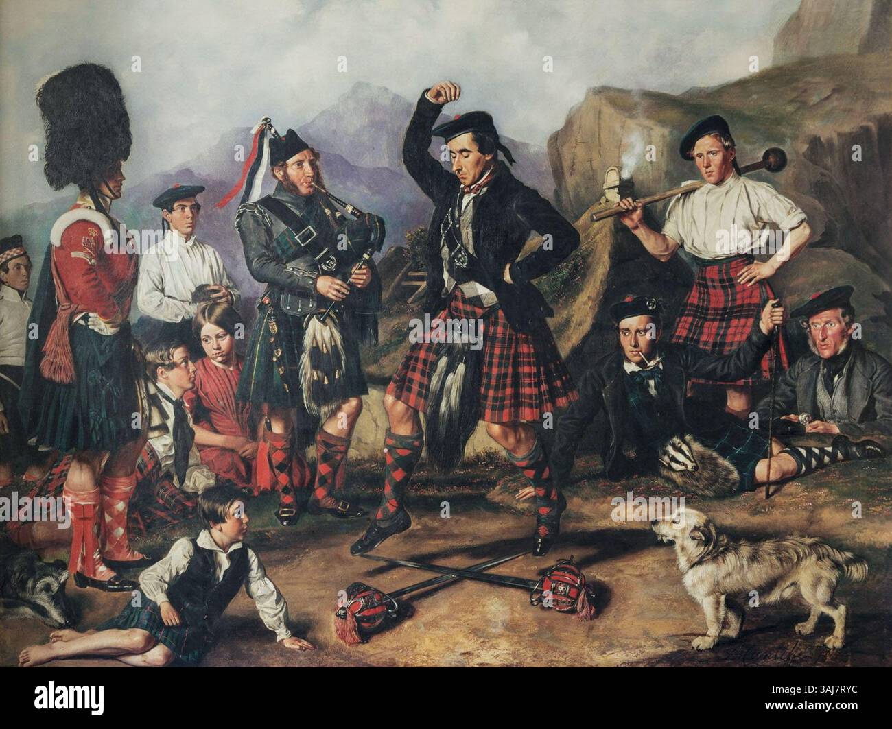 David Cunliffe's 1853 painting, 'The Sword Dance,' depicts soldiers ...