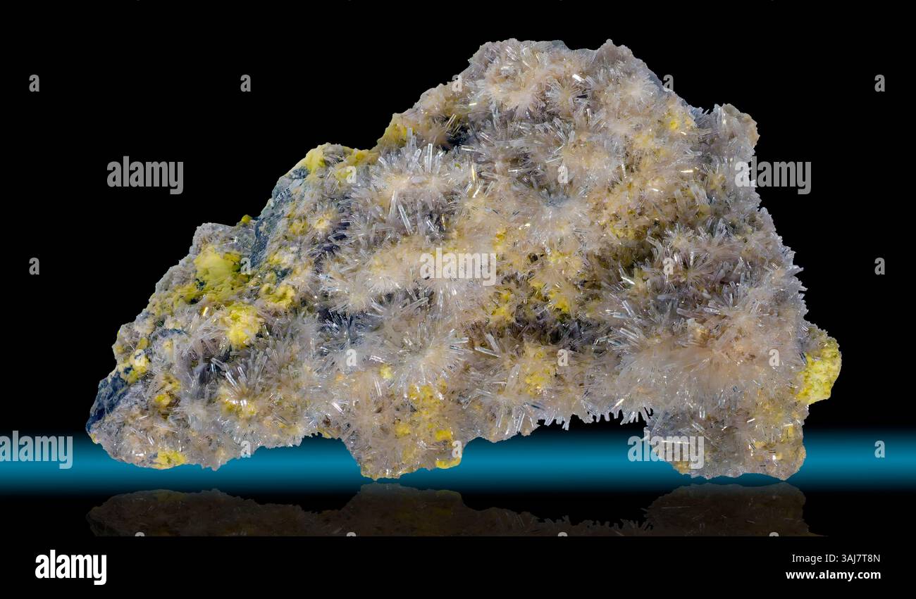 Celestine on Sulphur, Lagrasta Mine, Sicily, Italy Celestine on sulfur ...