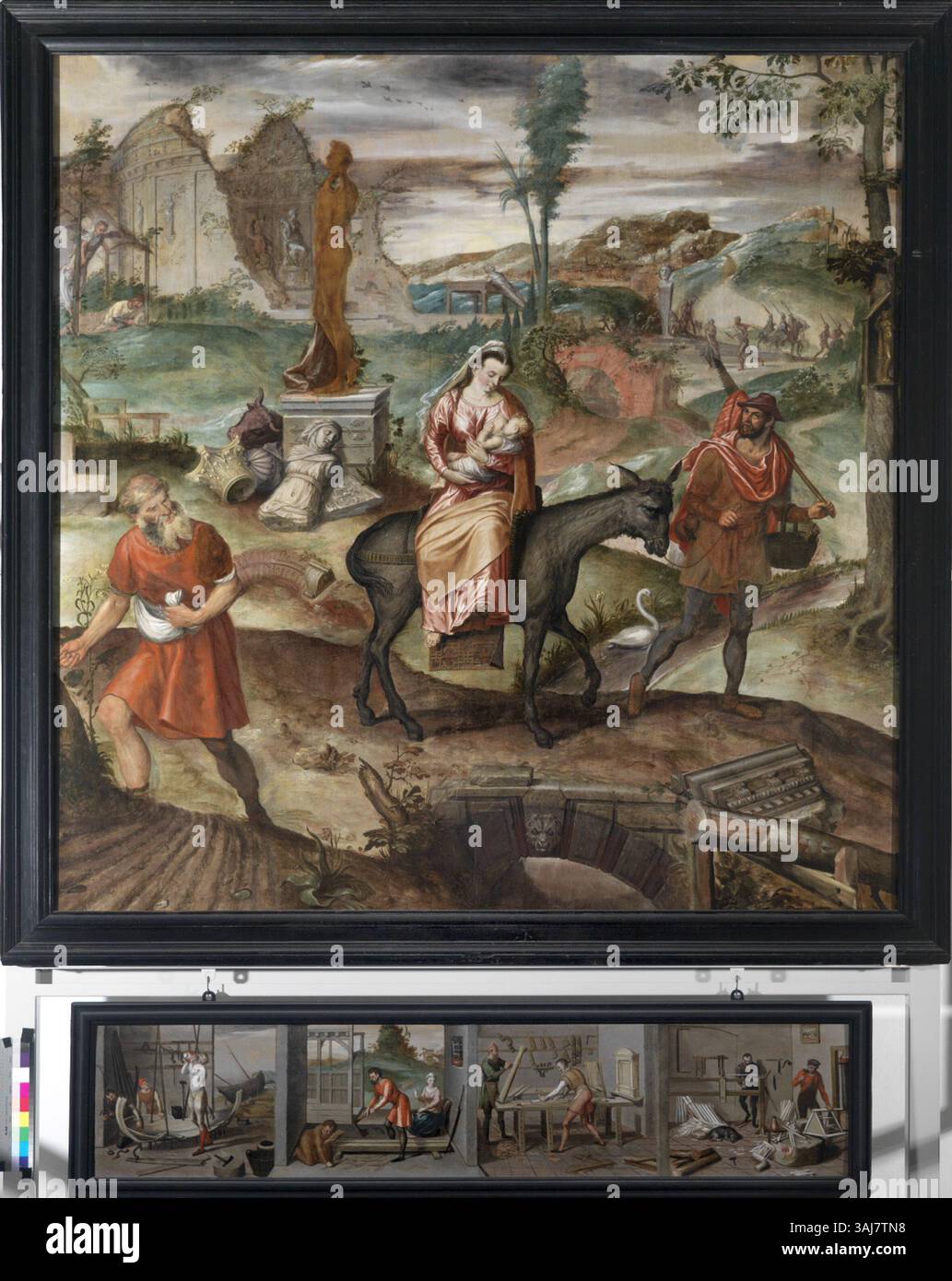 'De vlucht naar Egypte,' an anonymous Dutch painting circa 1560 ...